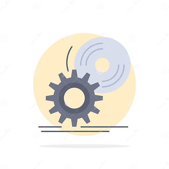 Cd, Disc, Install, Software, Dvd Flat Color Icon Vector Stock Vector ...