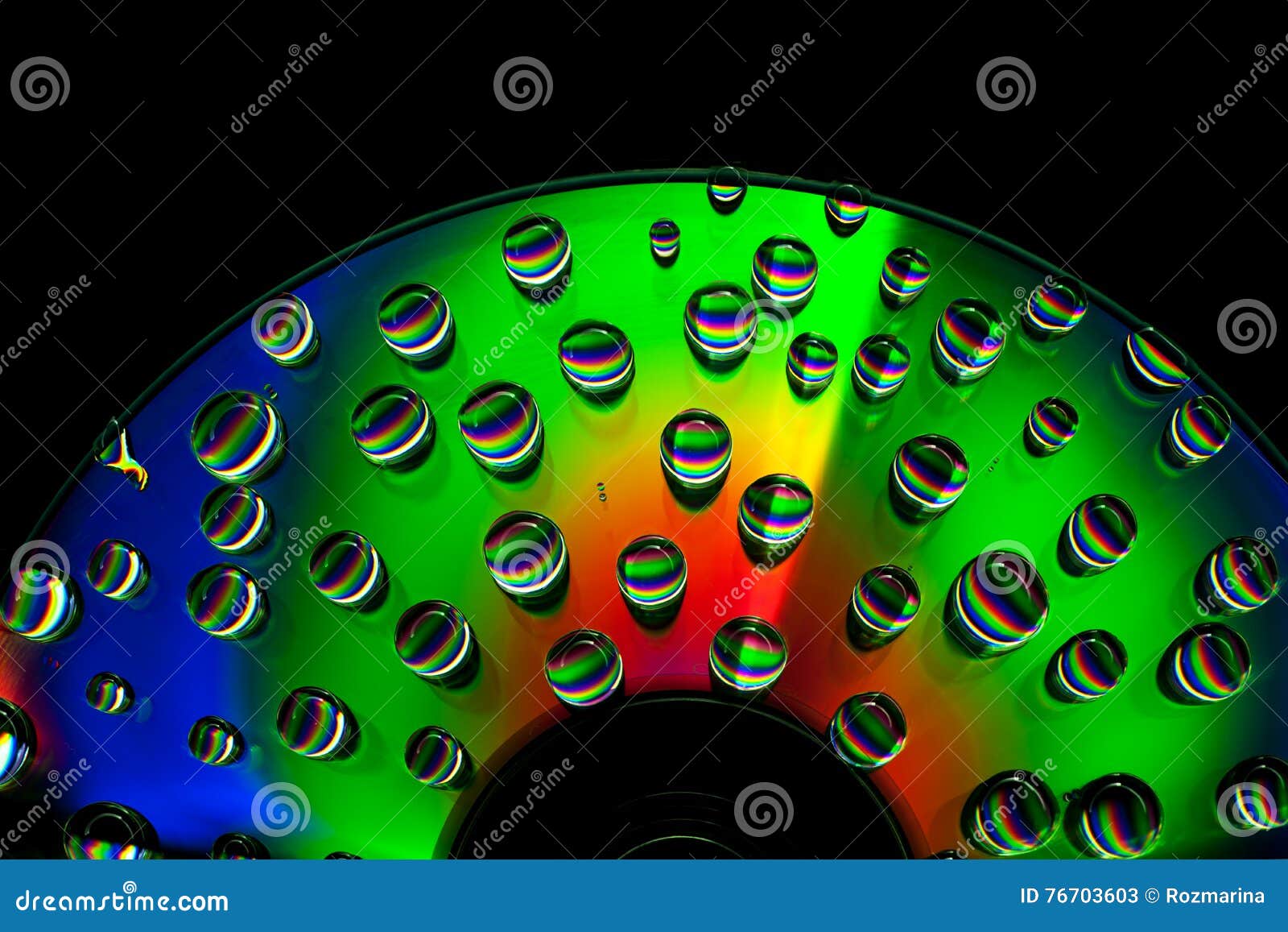 CD disc with water drops stock image. Image of abstract - 76703603