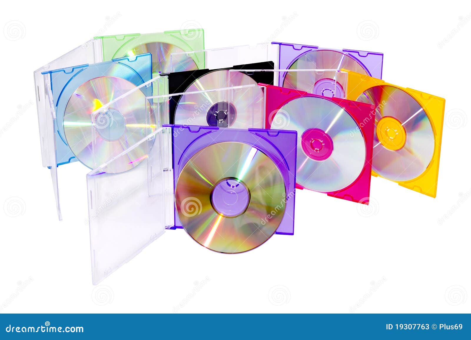 CD in the Disclosed Colored Boxes Stock Image - Image of backup ...