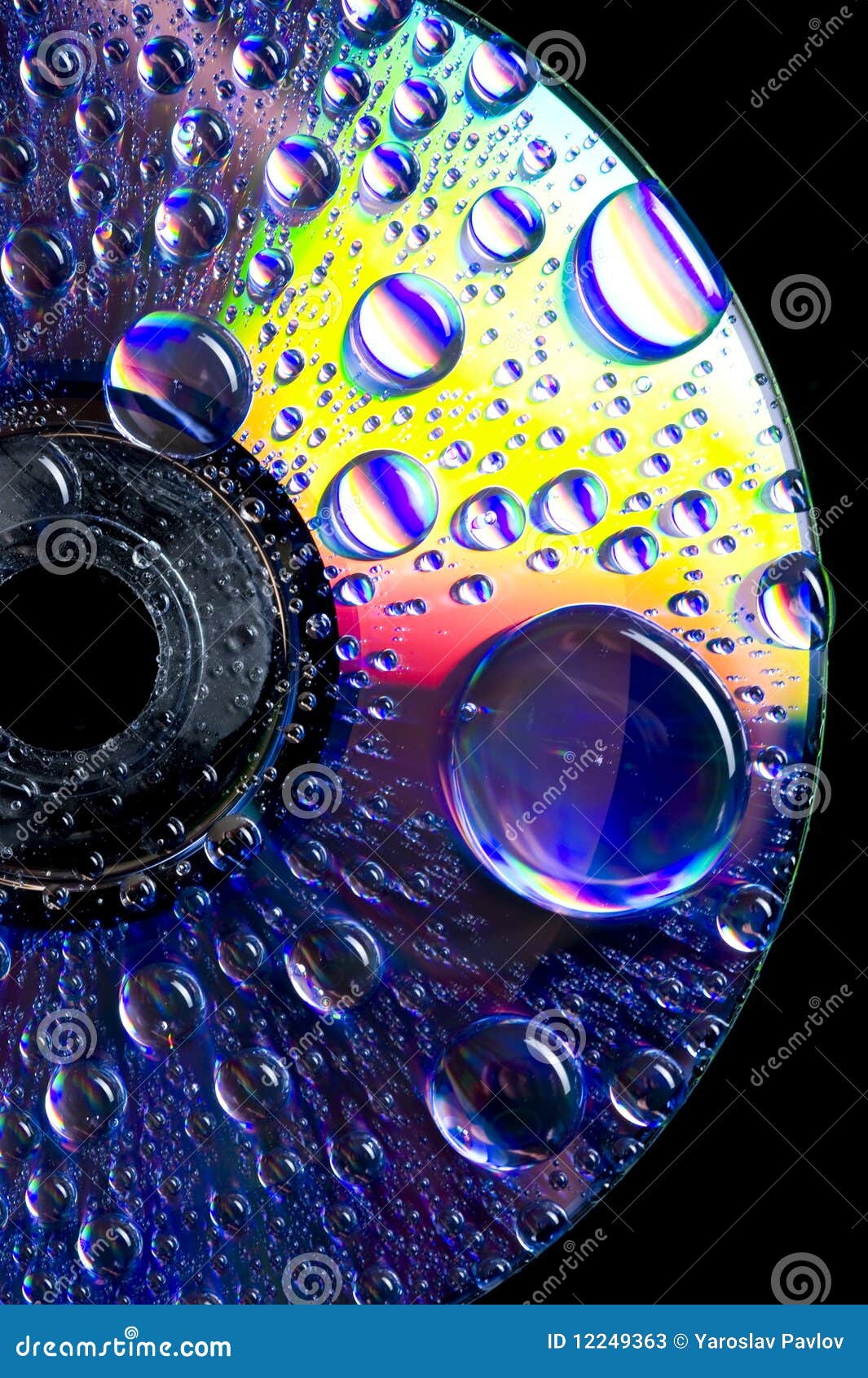 CD disk stock image. Image of striking, water, reflection - 12249363