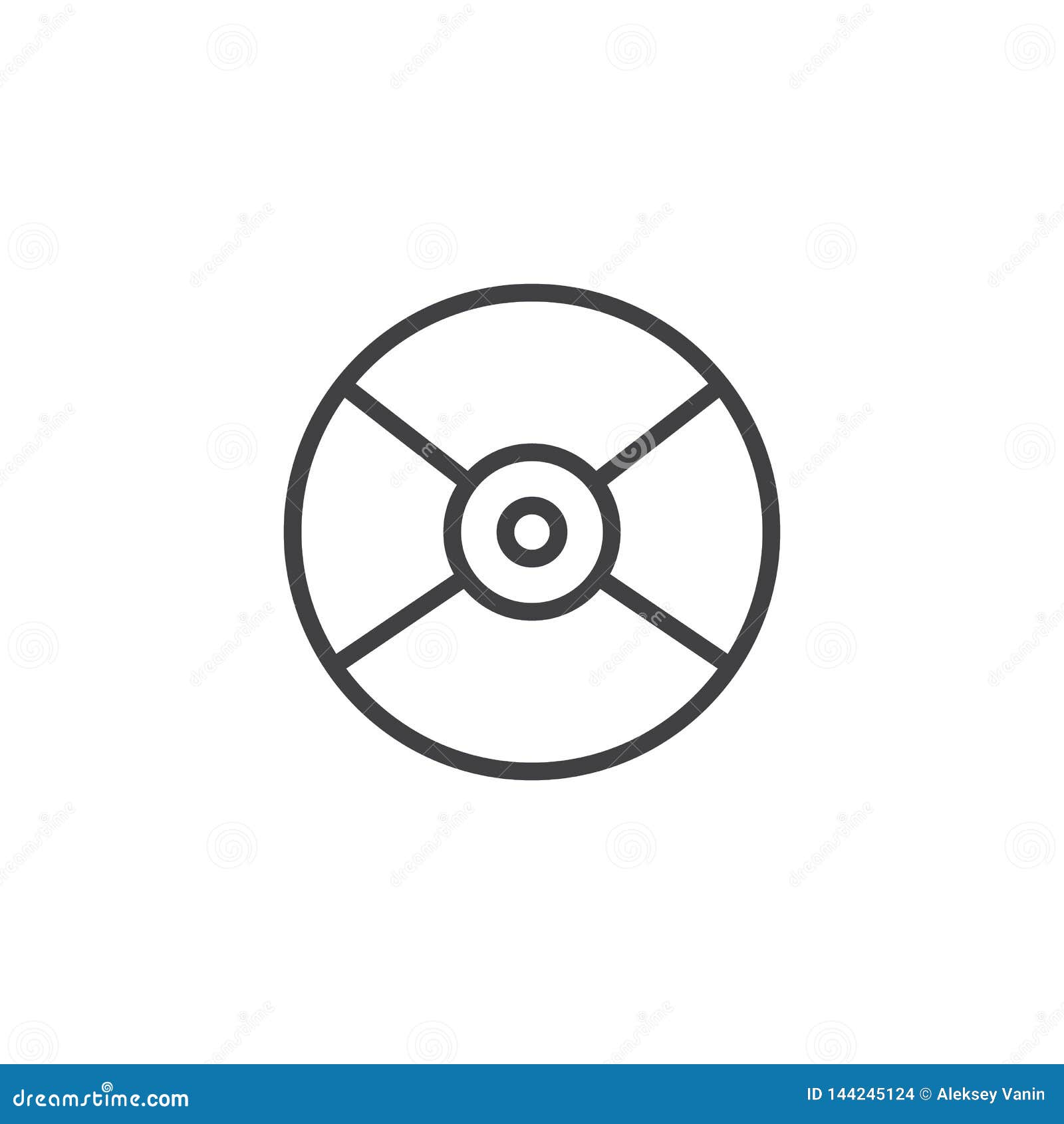 CD disk line icon stock vector. Illustration of pictogram - 144245124