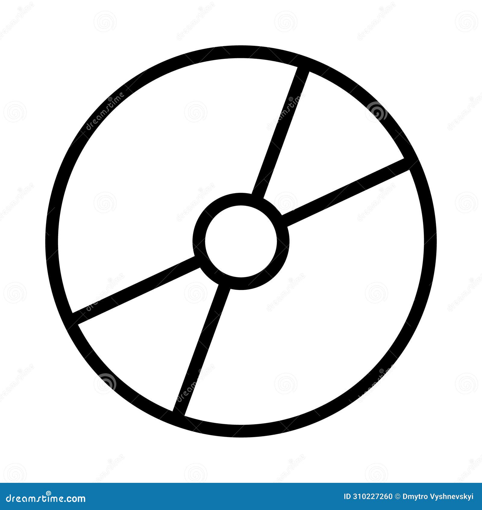 Cd Disk Outline Vector Icon Isolated Stock Vector - Illustration of ...