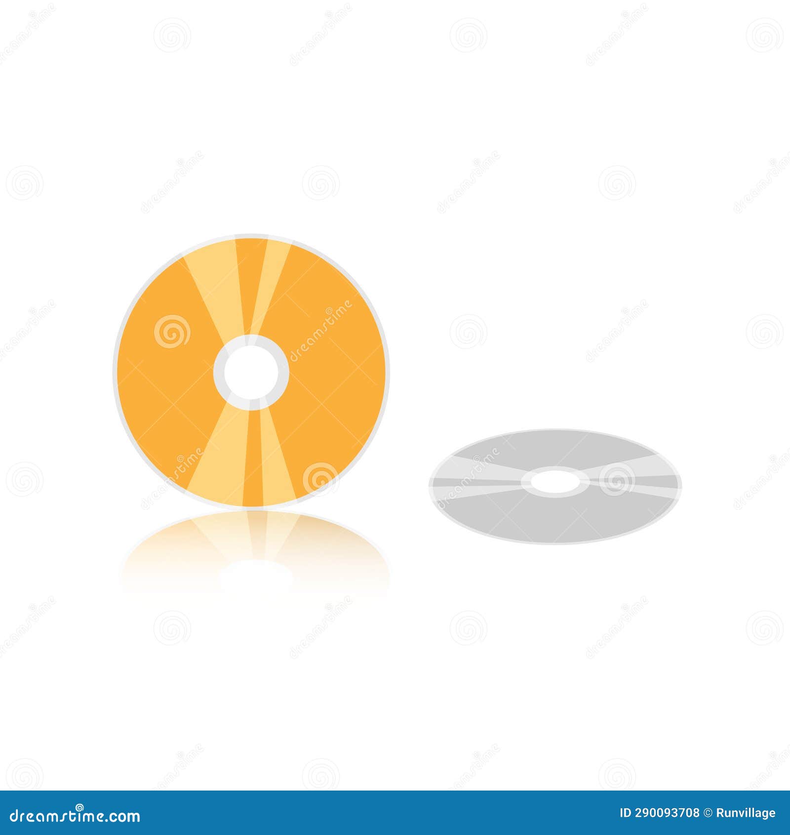 CD Disk. Vector Illustration Stock Vector - Illustration of reflection ...