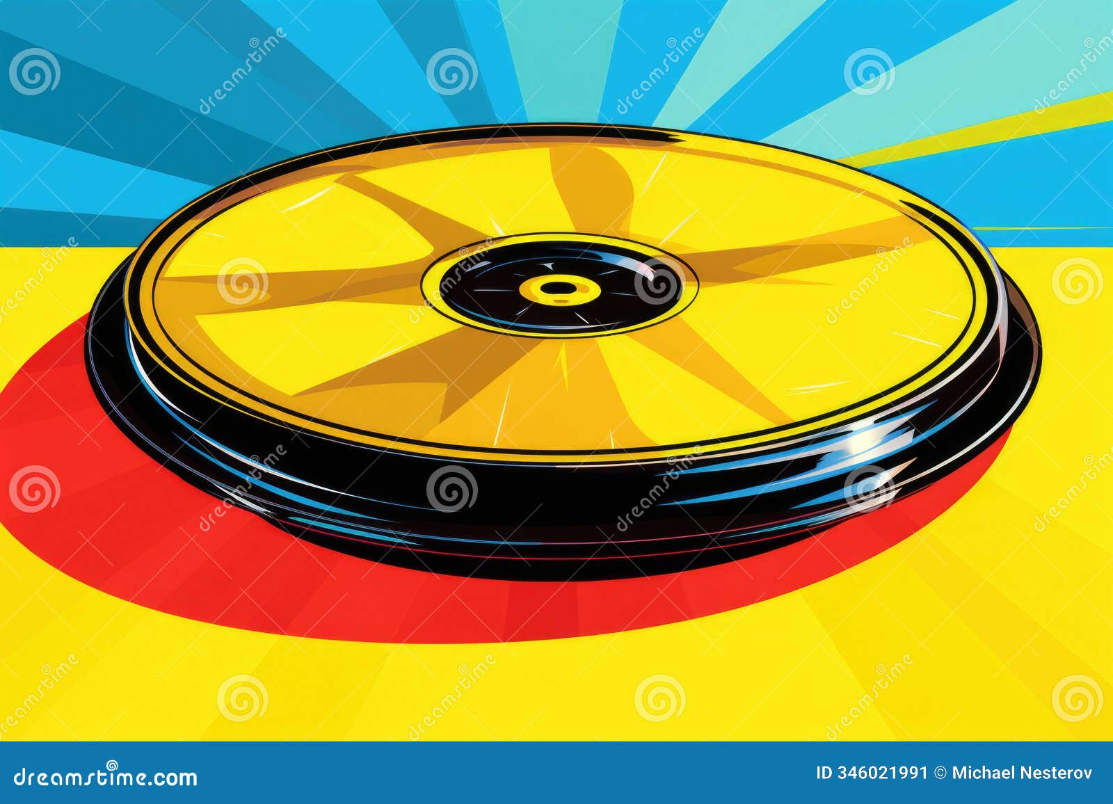 CD Disk, Vintage Retro Collage in Drawing Style Stock Image - Image of ...
