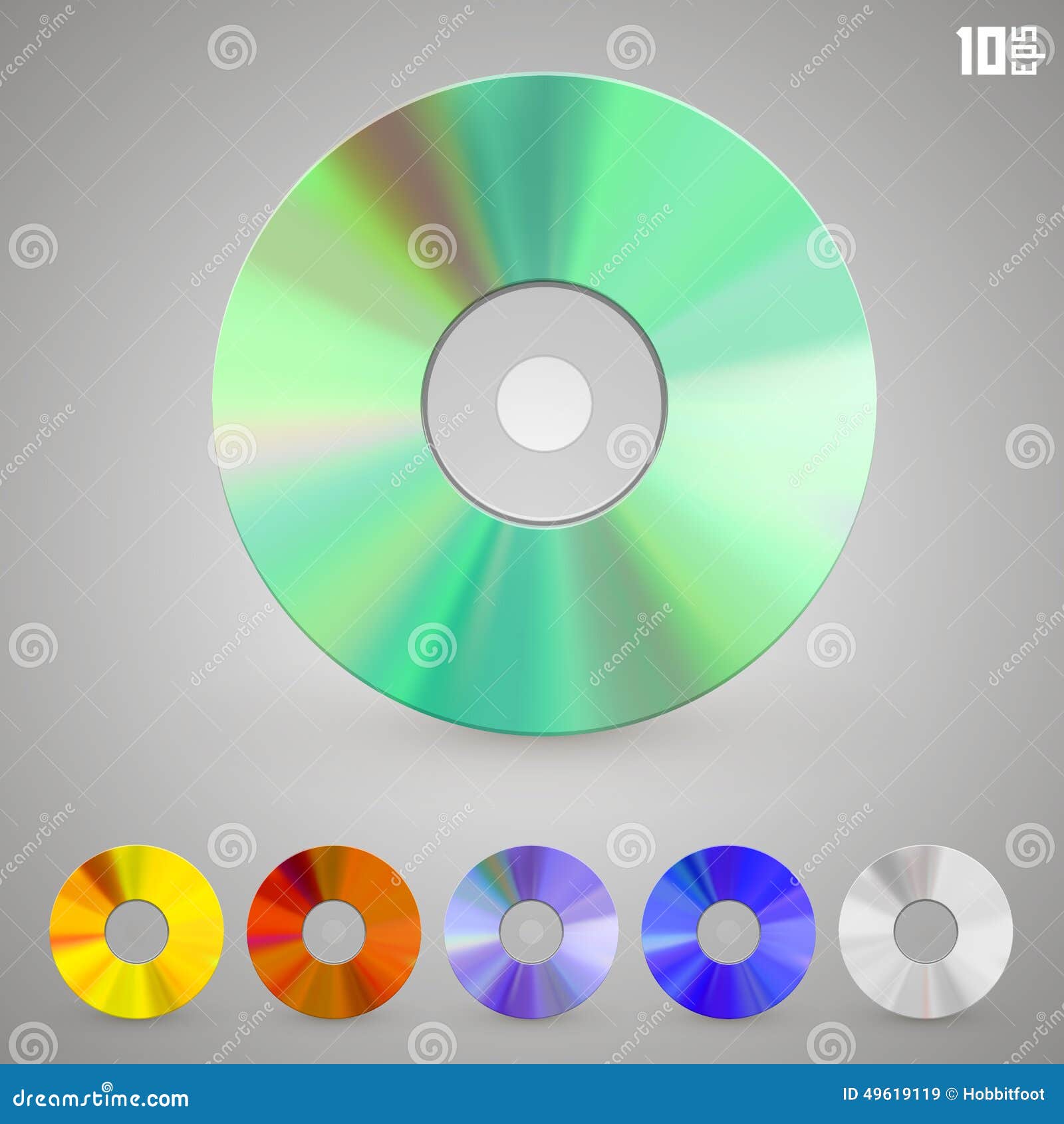 Cd Disks of Different Colors Stock Vector - Illustration of blue ...
