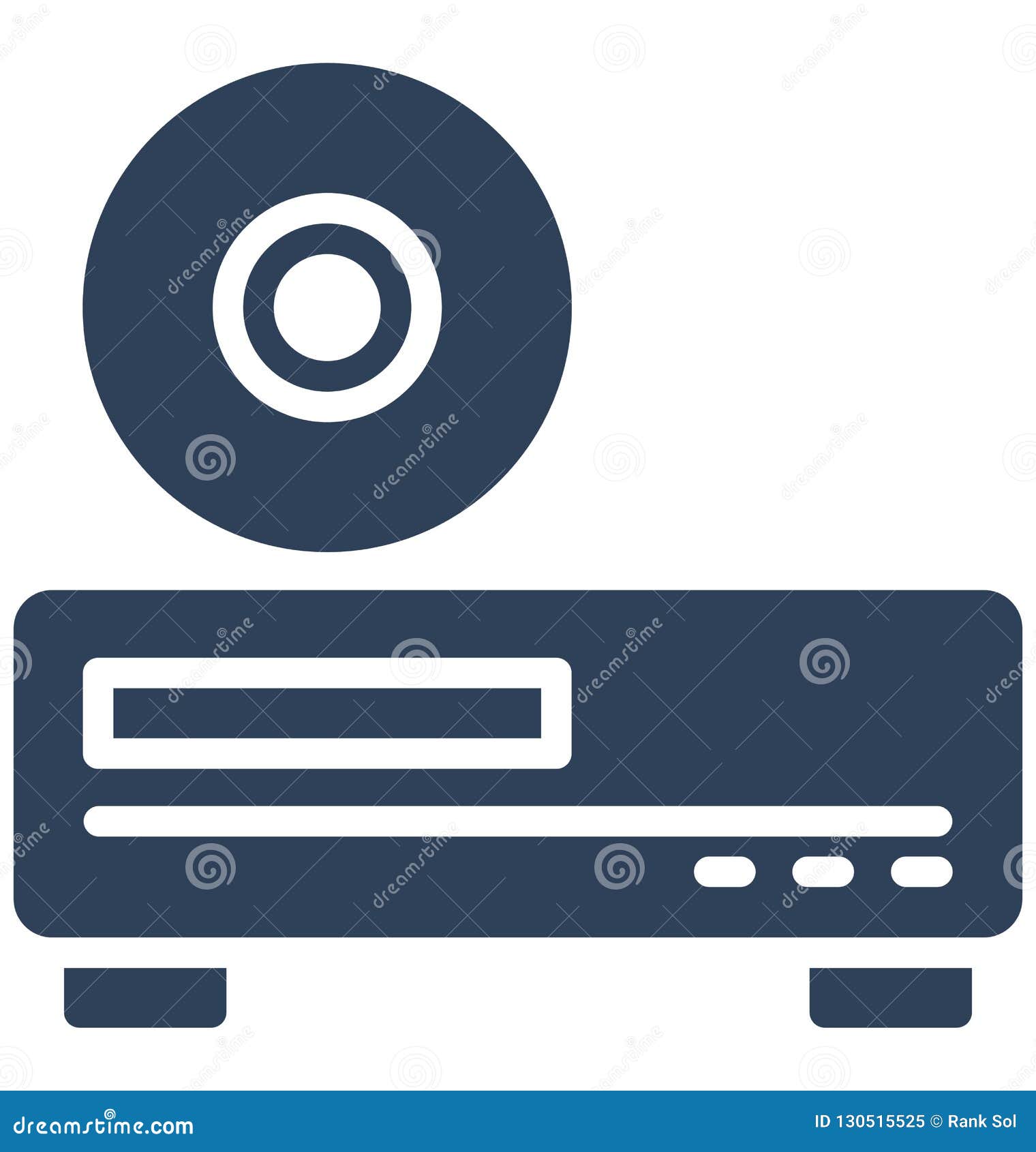 Cd Drive, Cd Player Isolated Vector Icon that Can Be Easily Edited in ...