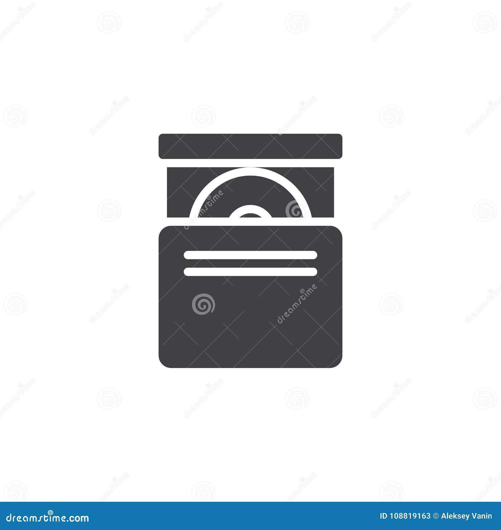 CD drive icon vector stock vector. Illustration of information - 108819163