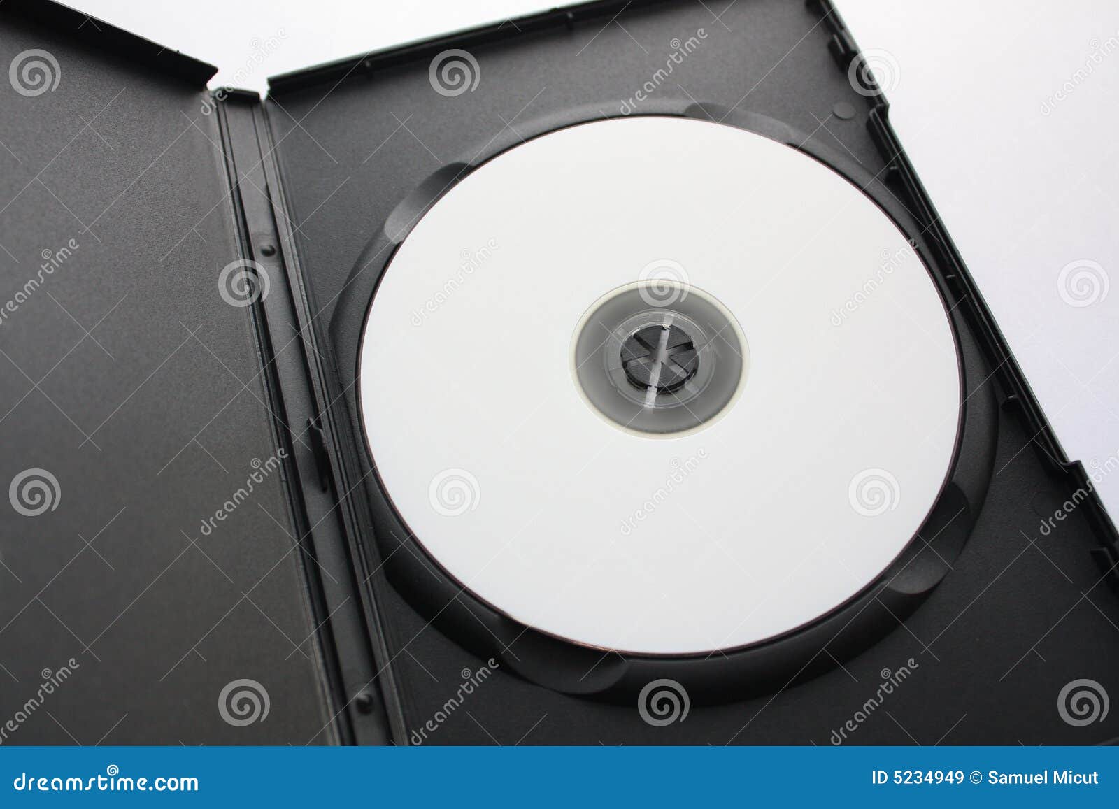 CD or DVD in black case stock image. Image of case, label - 5234949