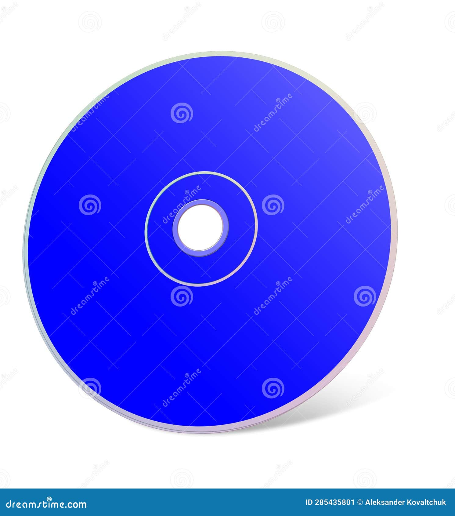 CD or DVD Blank Template Blue for Presentation Layouts and Design. 3D ...