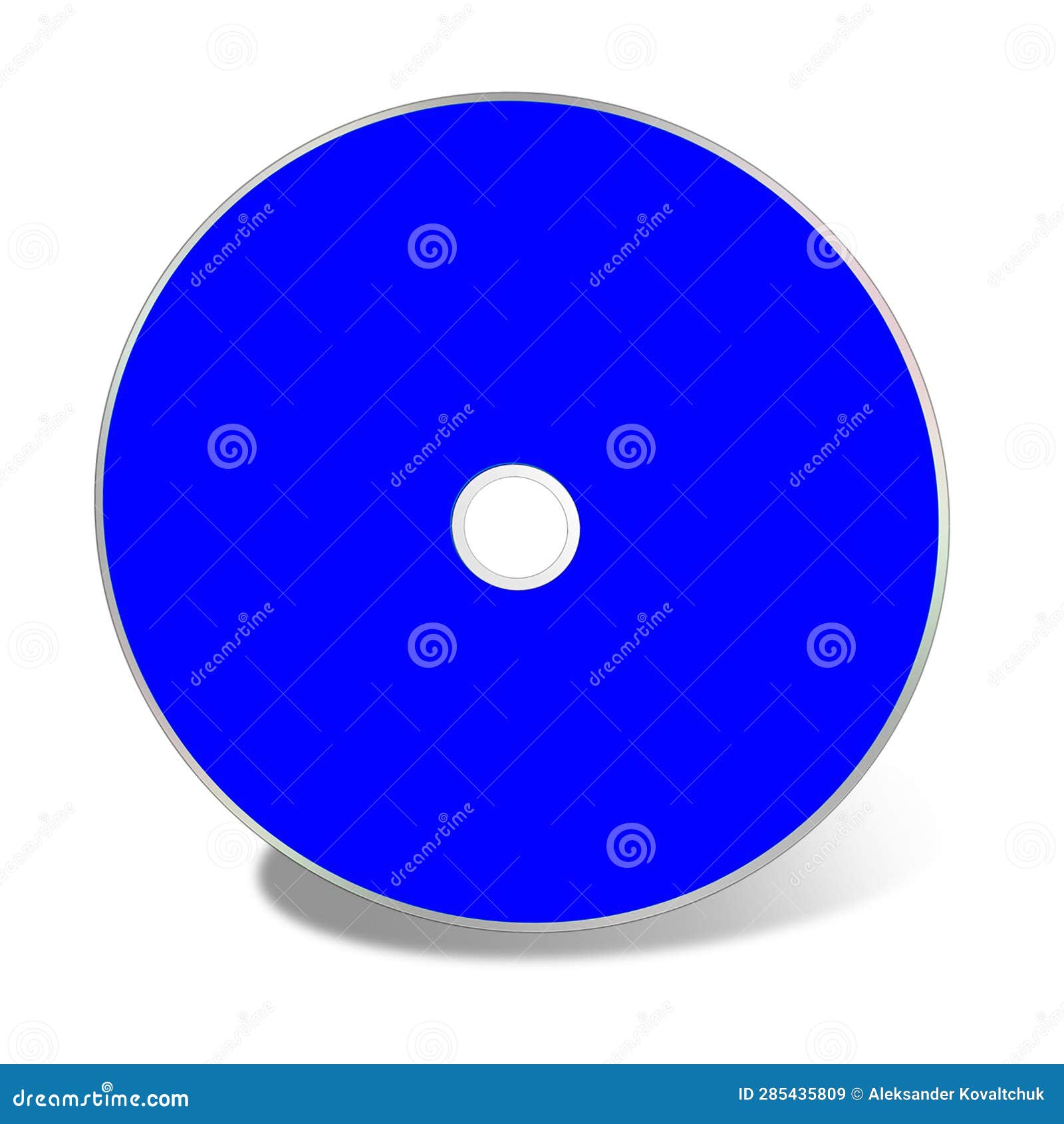 CD or DVD Blank Template Blue for Presentation Layouts and Design. 3D ...