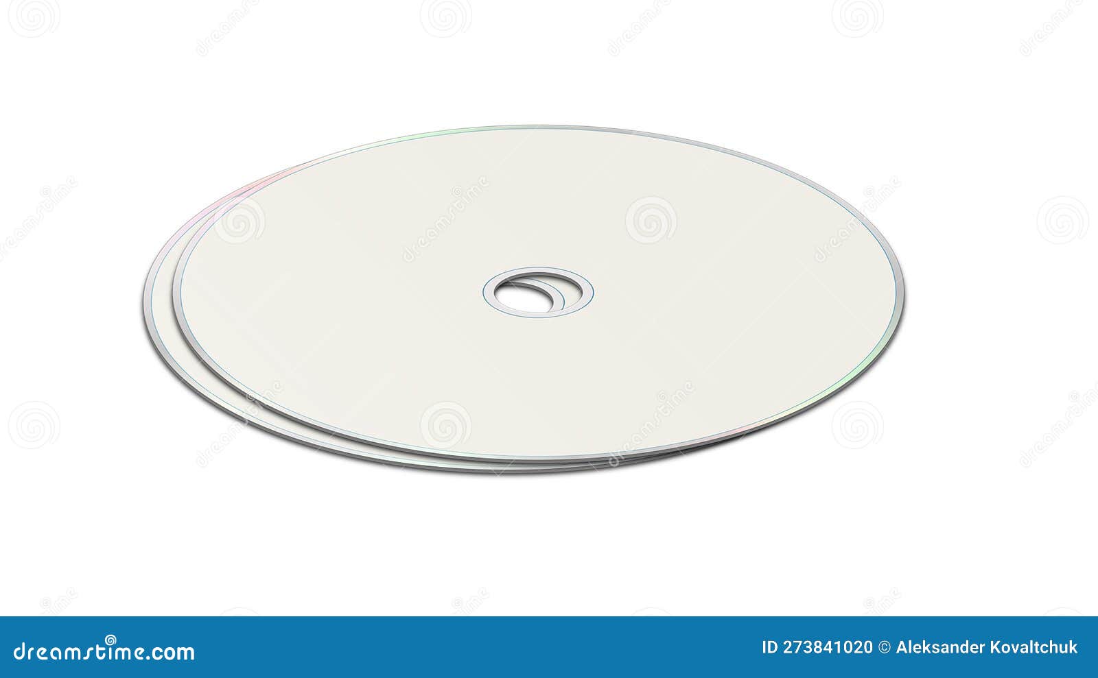 CD or DVD Blank Template White for Presentation Layouts and Design. 3D ...