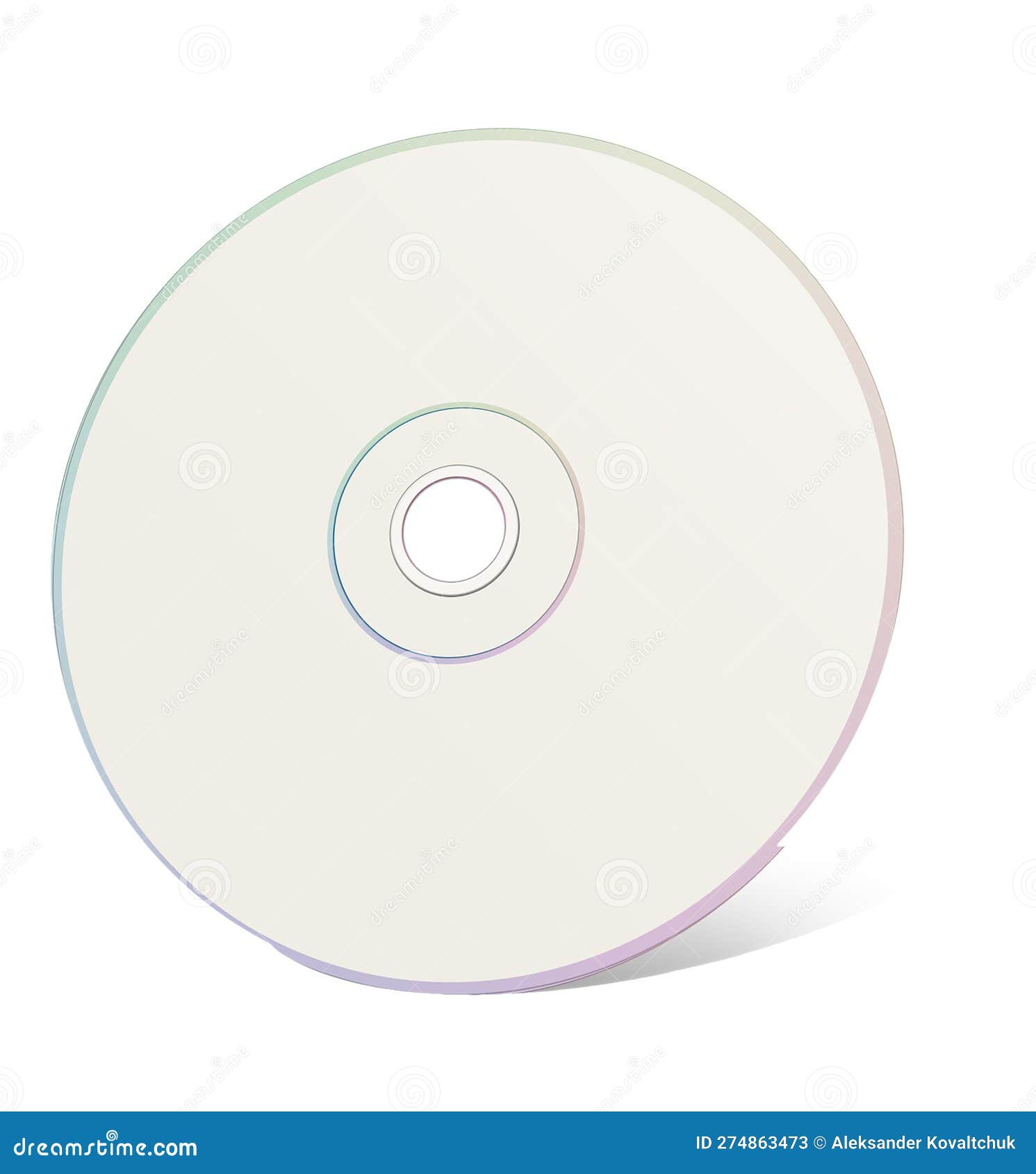 CD or DVD Blank Template White for Presentation Layouts and Design. 3D ...