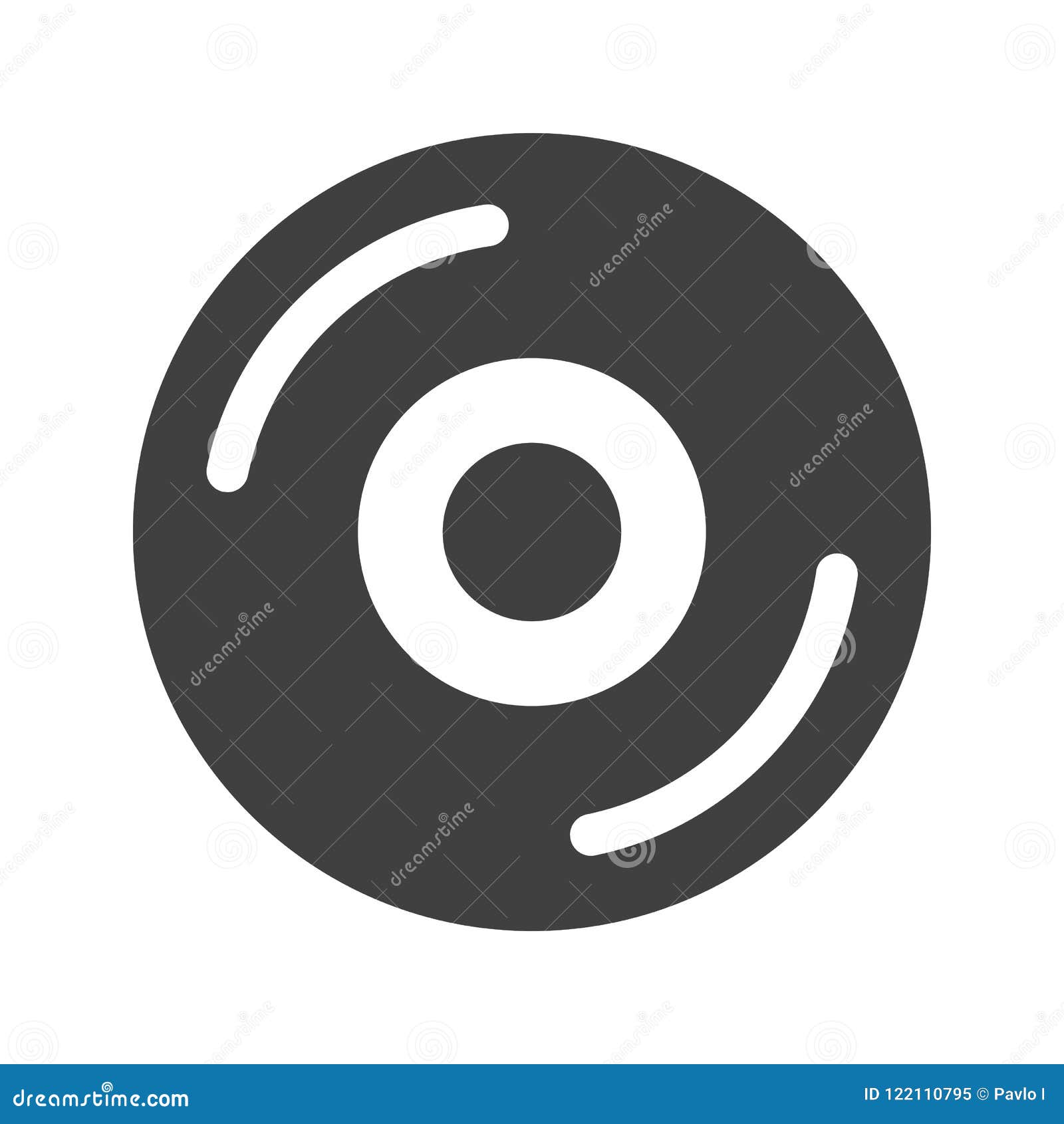 CD, DVD or Blu-ray Optical Laser Disc Flat Icon for Apps and Websites ...