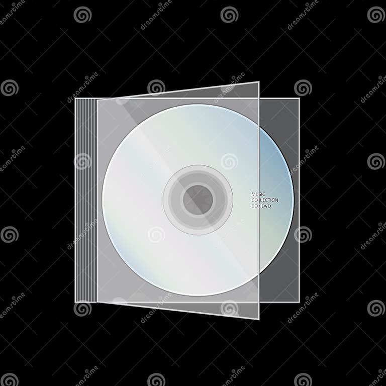 CD-DVD CD Case Vector Illustration Stock Vector - Illustration of green ...