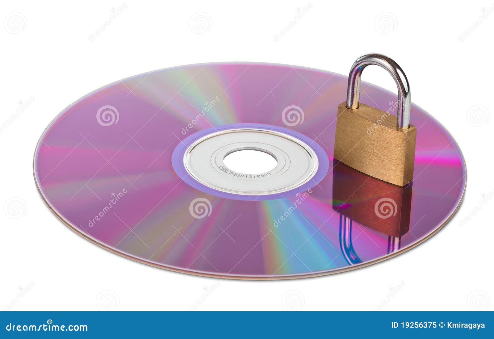 CD or DVD with a Closed Padlock on Top Stock Image - Image of closeup ...
