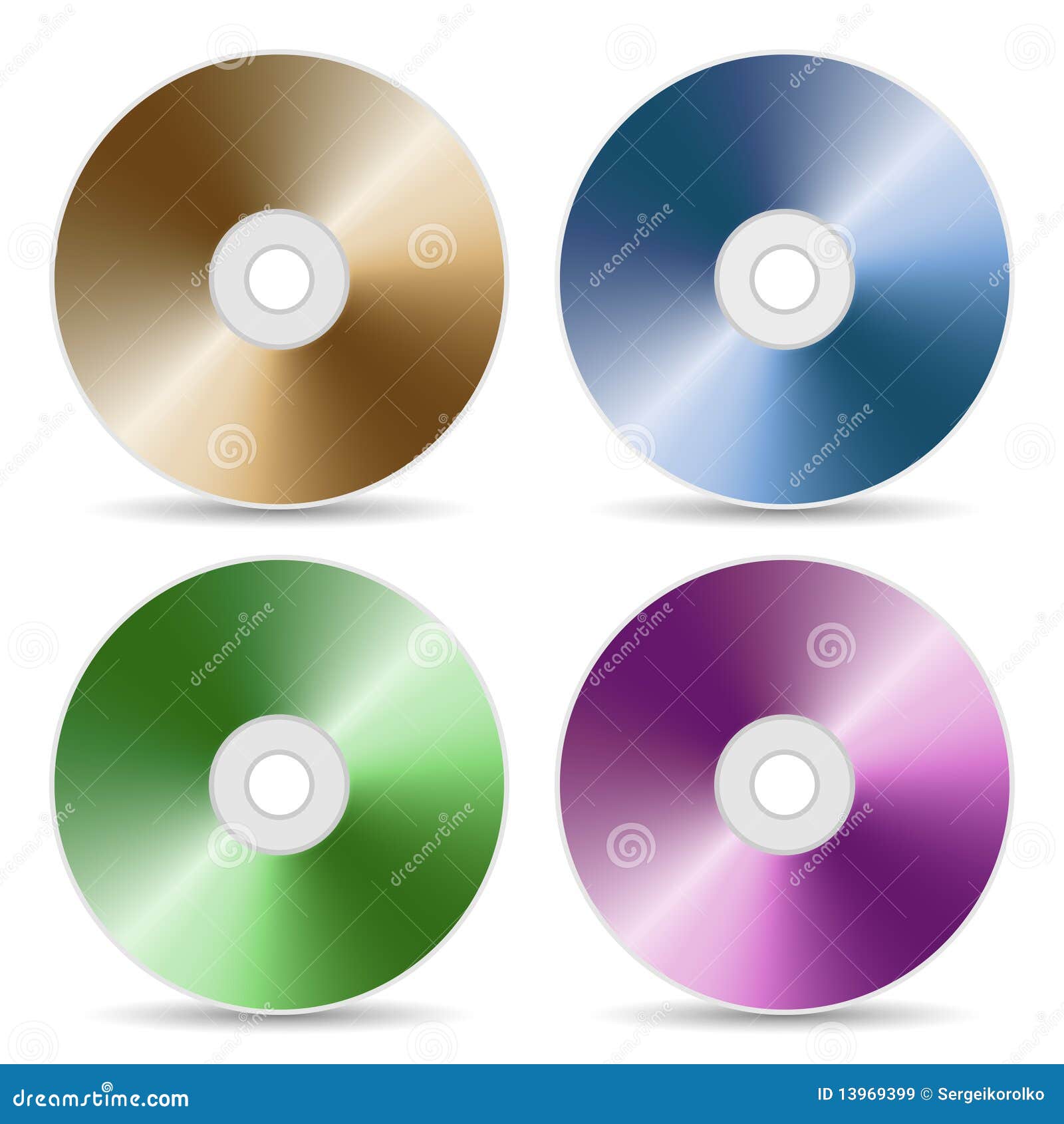 CD or DVD color set stock illustration. Illustration of business - 13969399