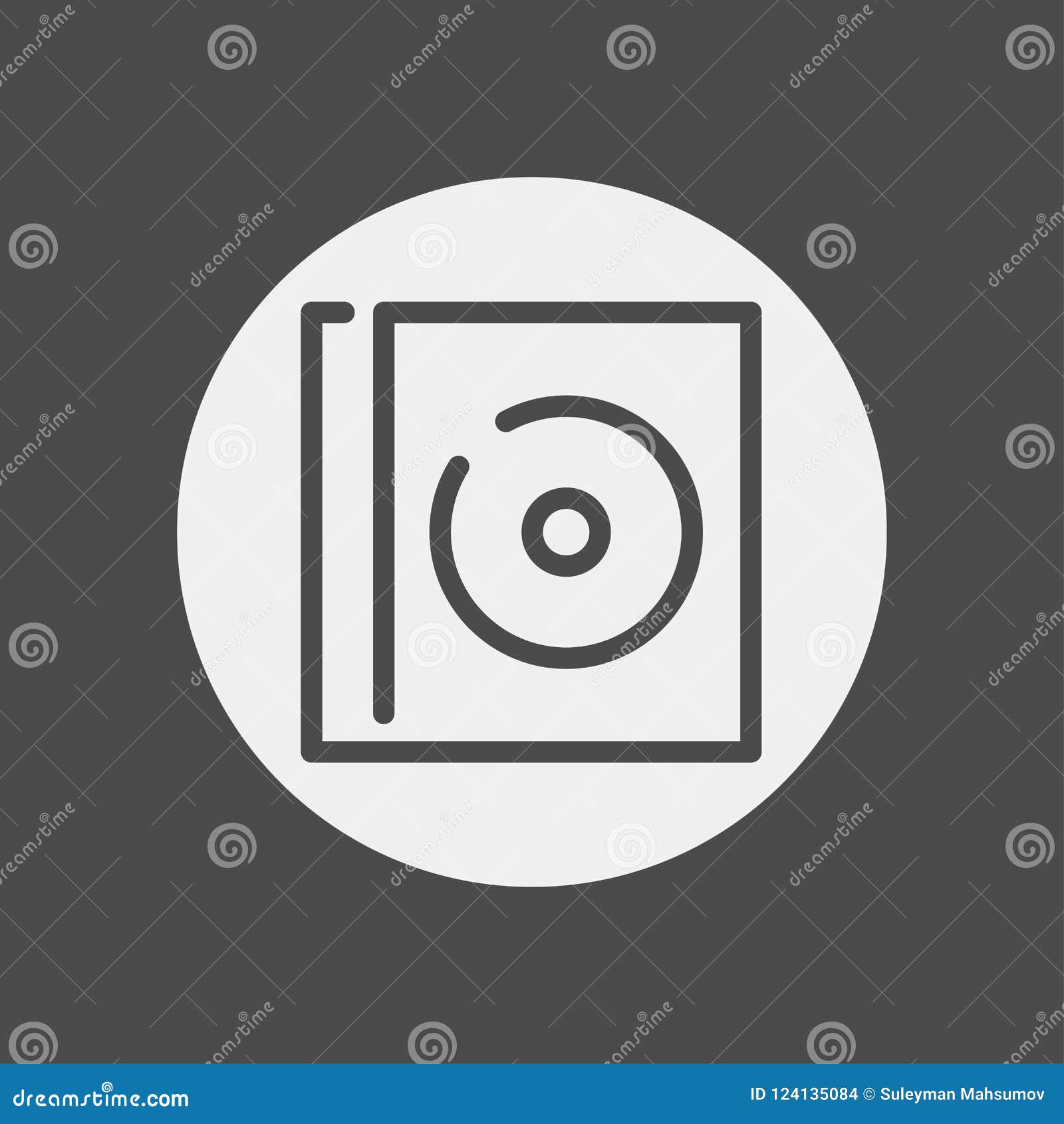 Compact Disc Vector Icon Sign Symbol Stock Vector - Illustration of ...