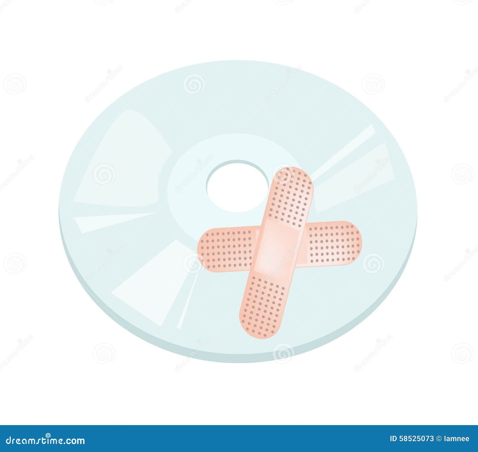 CD or DVD Compact Disc with Software Patch Stock Vector - Illustration ...