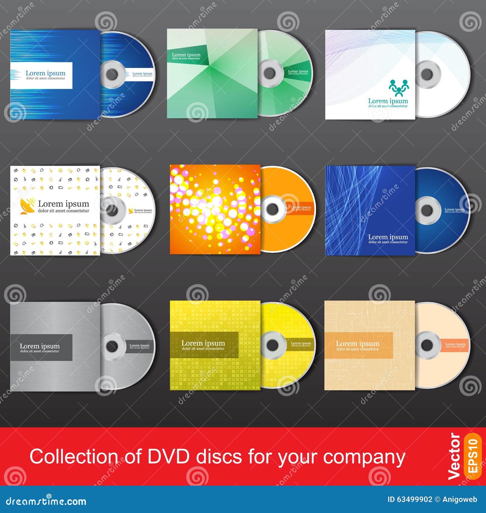 Cd or Dvd Design Template for Company Presentation Stock Vector ...