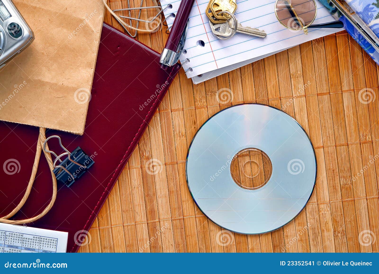 CD or DVD Disc on Messy Desk with Blank Copy Space Stock Image - Image ...