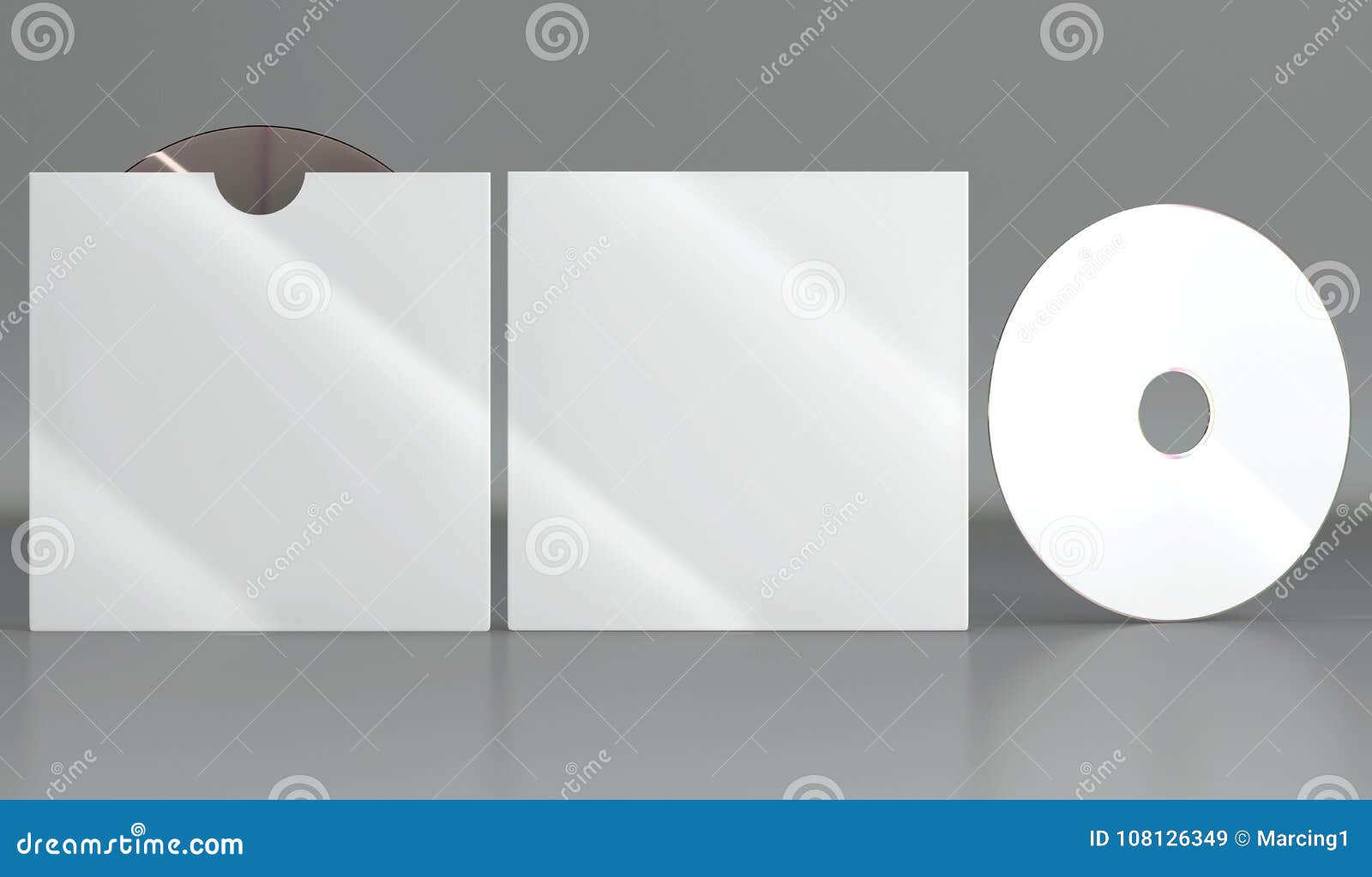 CD DVD Disc Package Mockup. Front View. Stock Illustration ...
