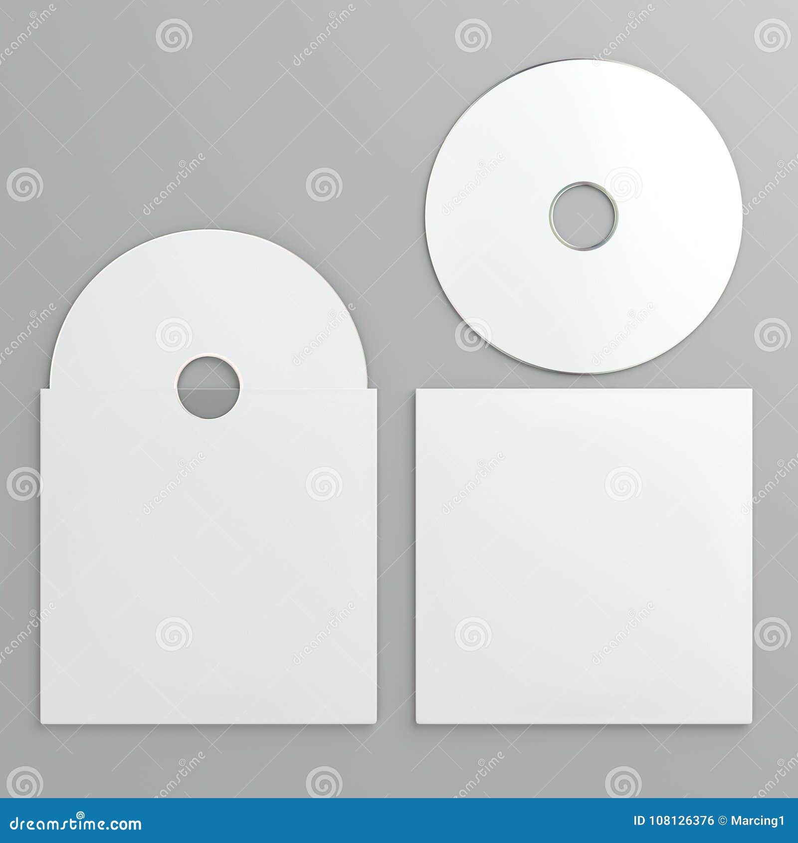 CD DVD Disc Package Mockup. Top View. Stock Illustration - Illustration ...