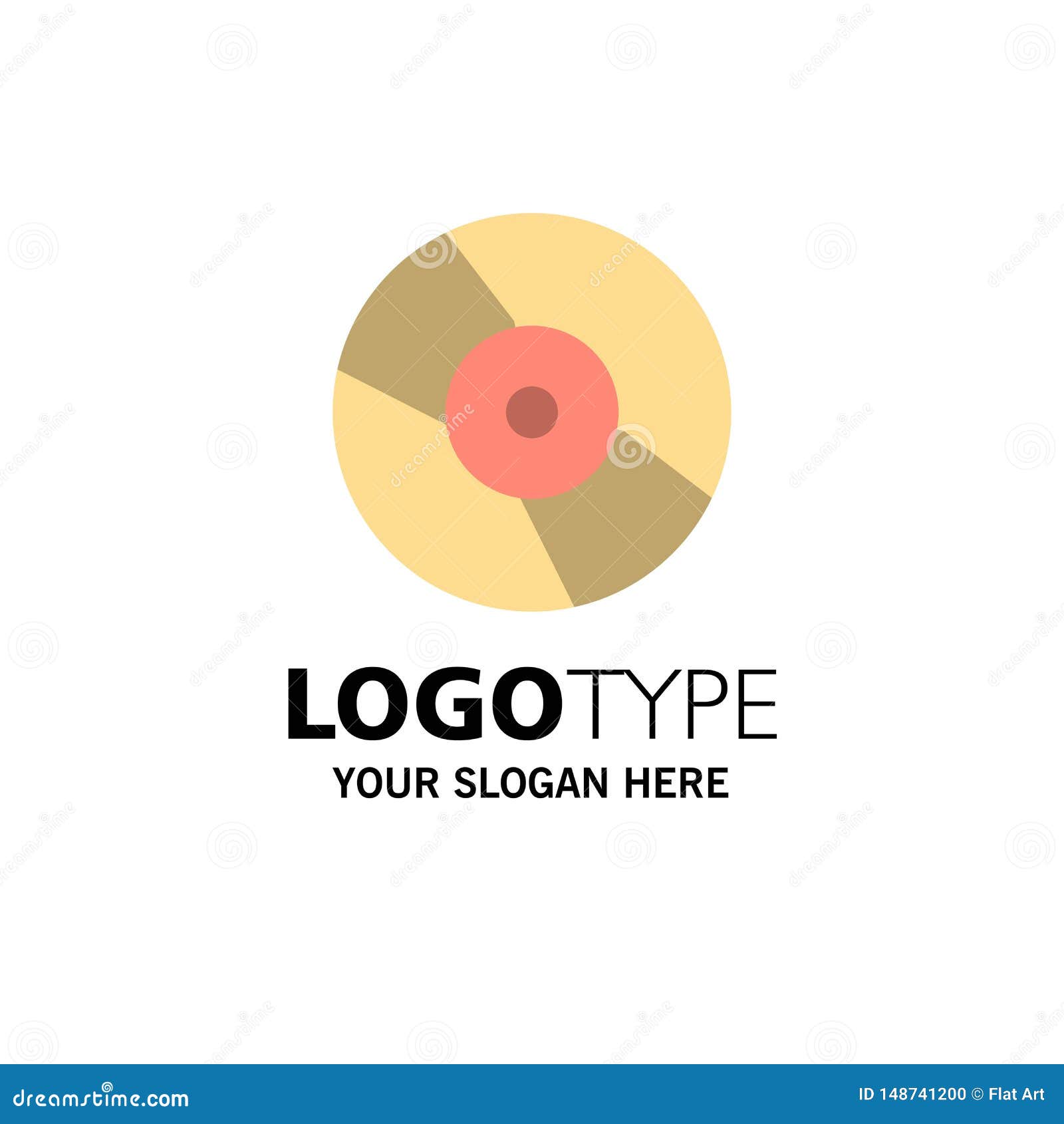 Cd, Dvd, Disk, Device Business Logo Template. Flat Color Stock Vector ...