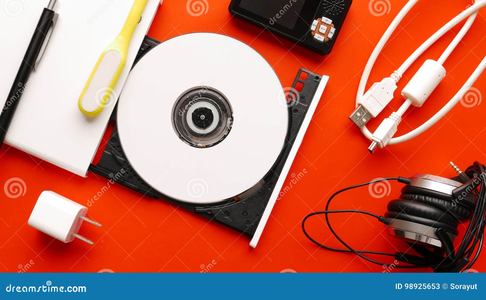 CD DVD drive. stock image. Image of laserhead, inside - 98925653