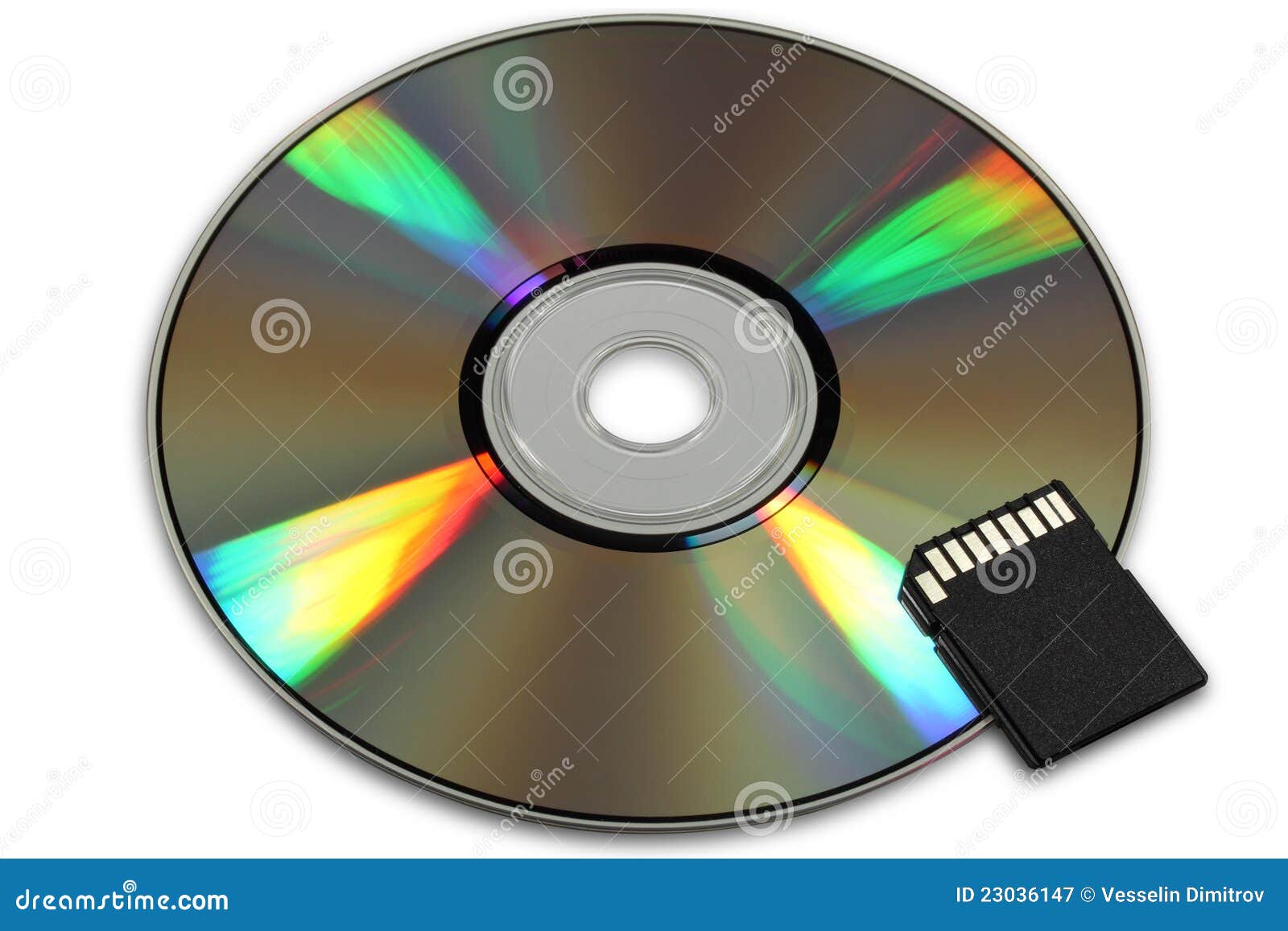 CD or DVD and flash card stock image. Image of archive - 23036147