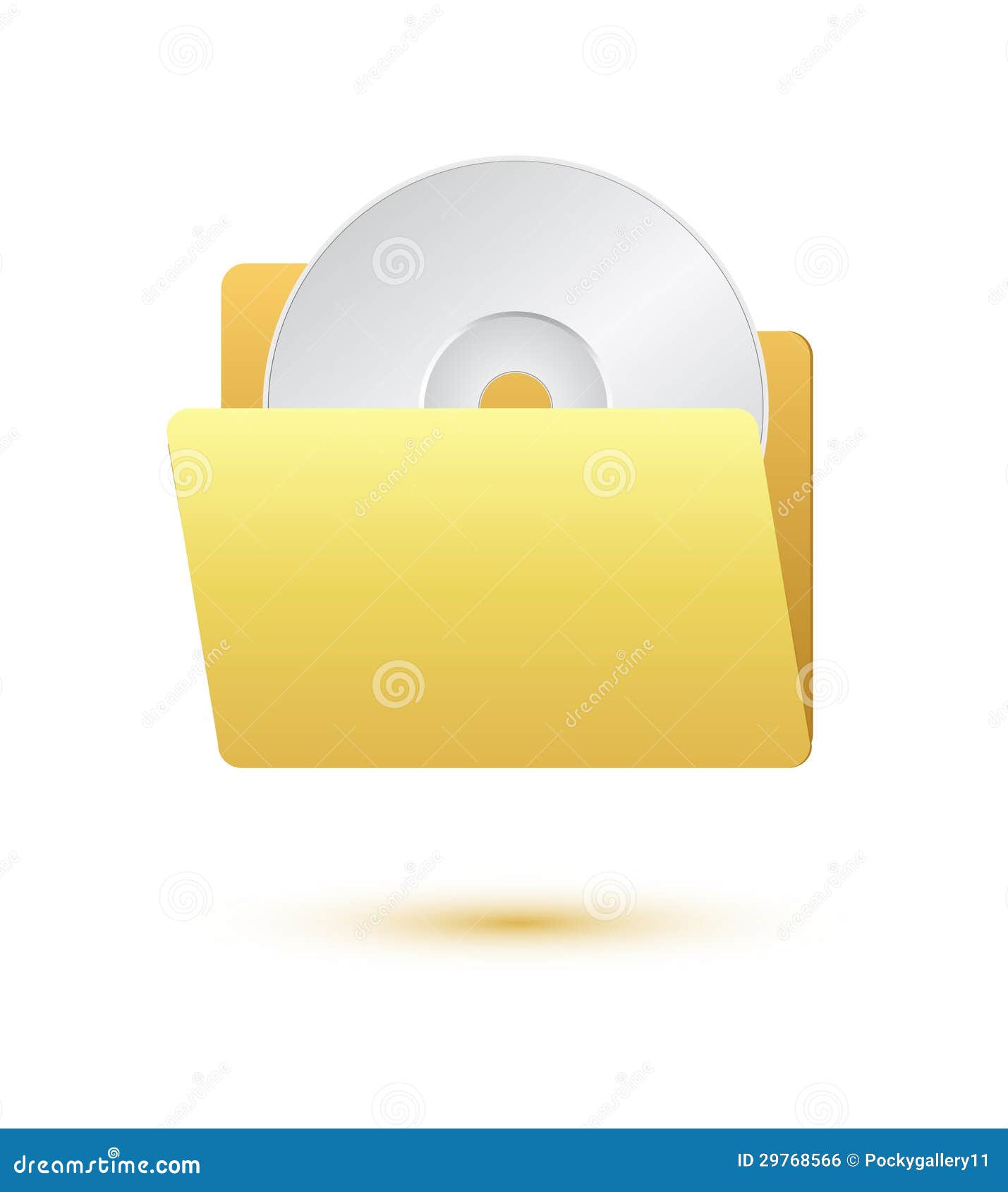 CD or DVD in folder stock vector. Illustration of online - 29768566