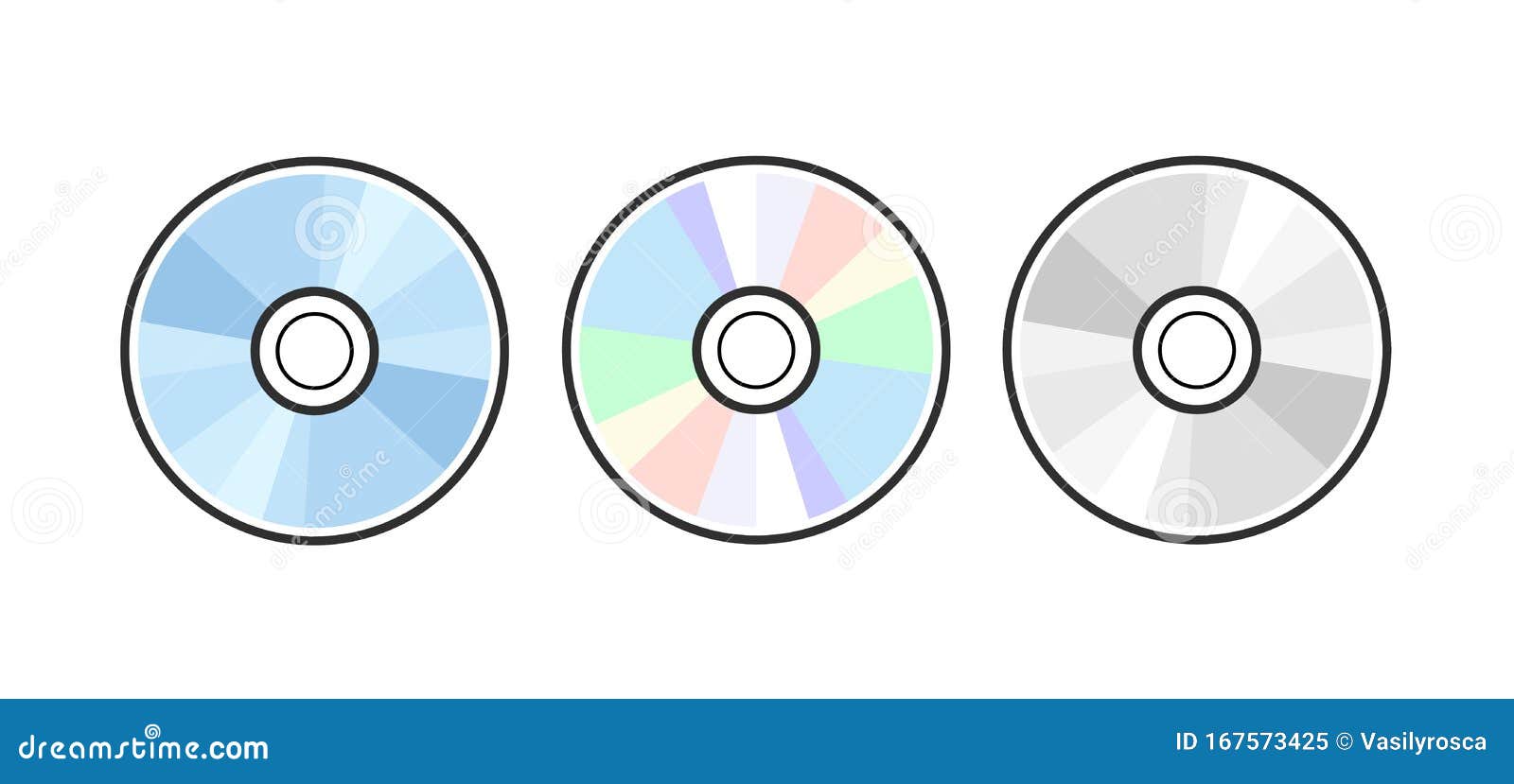 CD DVD Icon Disc Vector Blank Illustration. Compact Disk Dvd Music ...