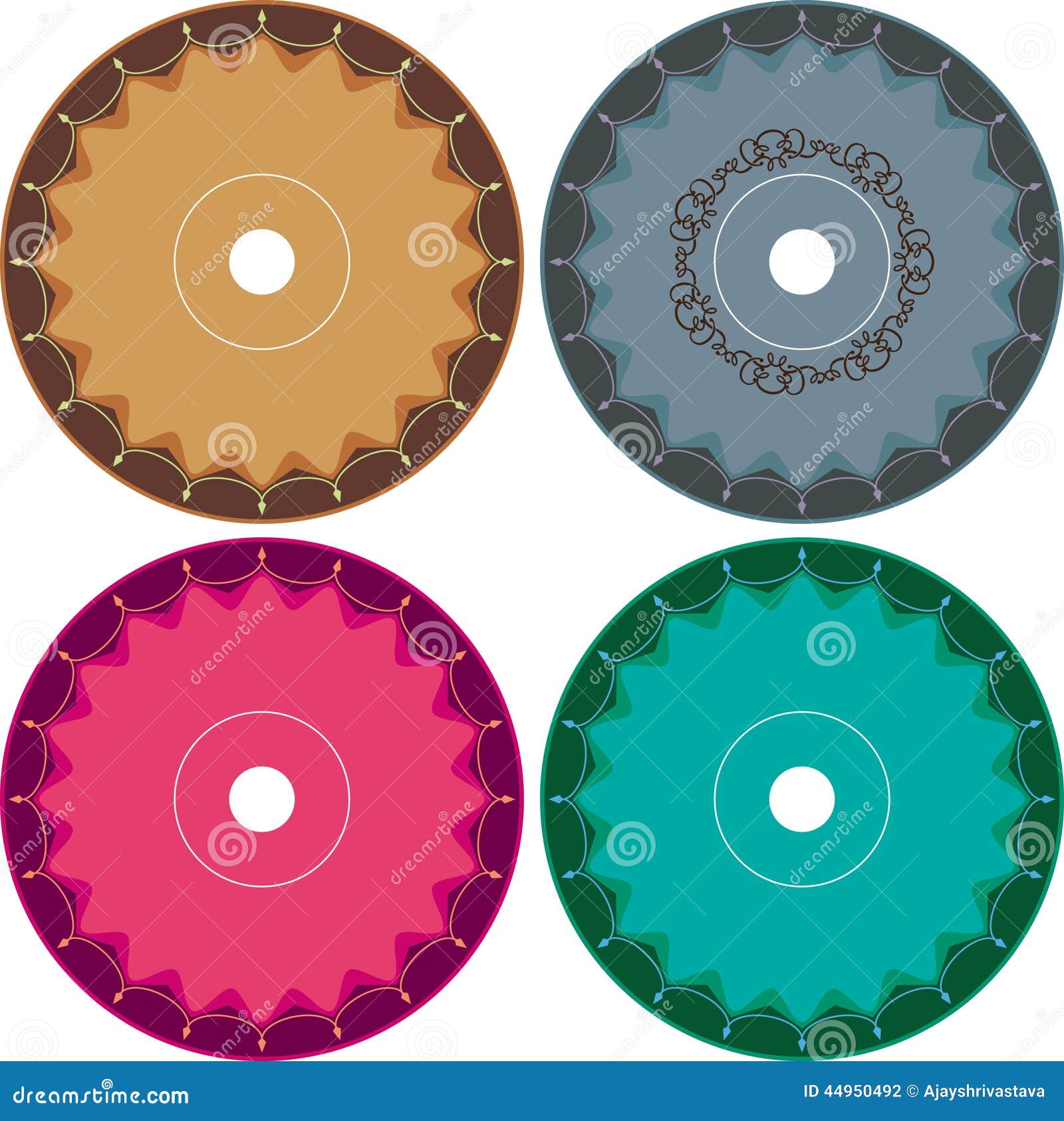 Cd - Dvd Label Design Template Stock Vector - Illustration of inlay ...