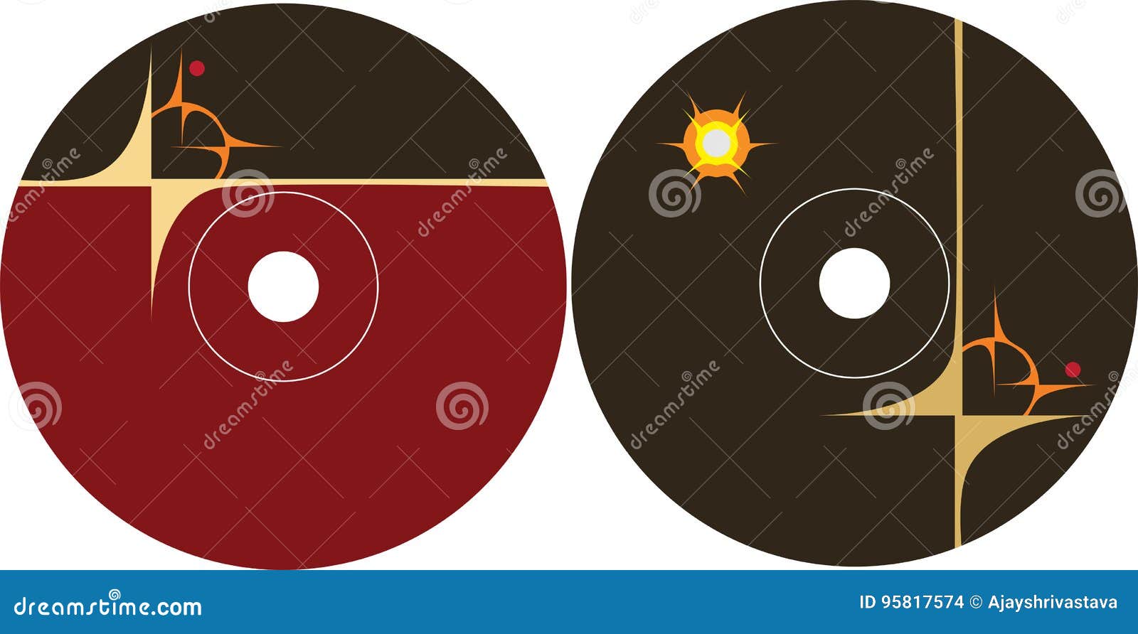 Cd - Dvd Label Design Template Stock Vector - Illustration of artistic ...