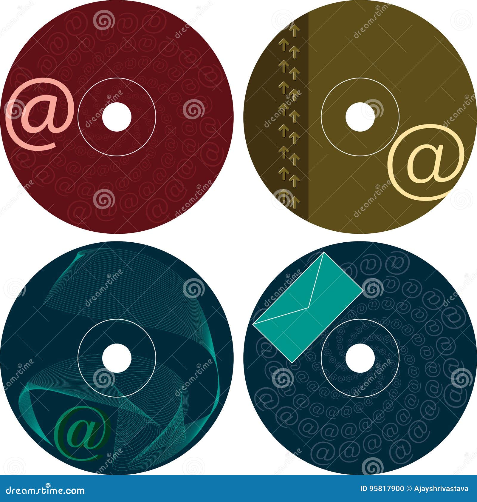 Cd - Dvd Label Design Template Stock Illustration - Illustration of ...
