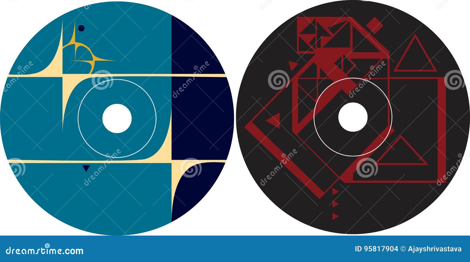 Cd - Dvd Label Design Template Stock Vector - Illustration of ...