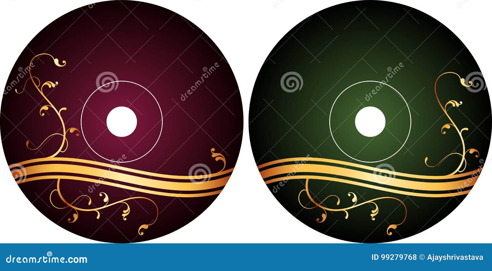 Cd - Dvd Label Design Template Stock Illustration - Illustration of ...