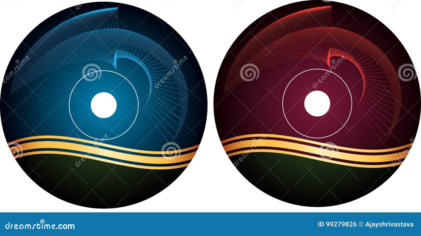 Cd - Dvd Label Design Template Stock Illustration - Illustration of ...