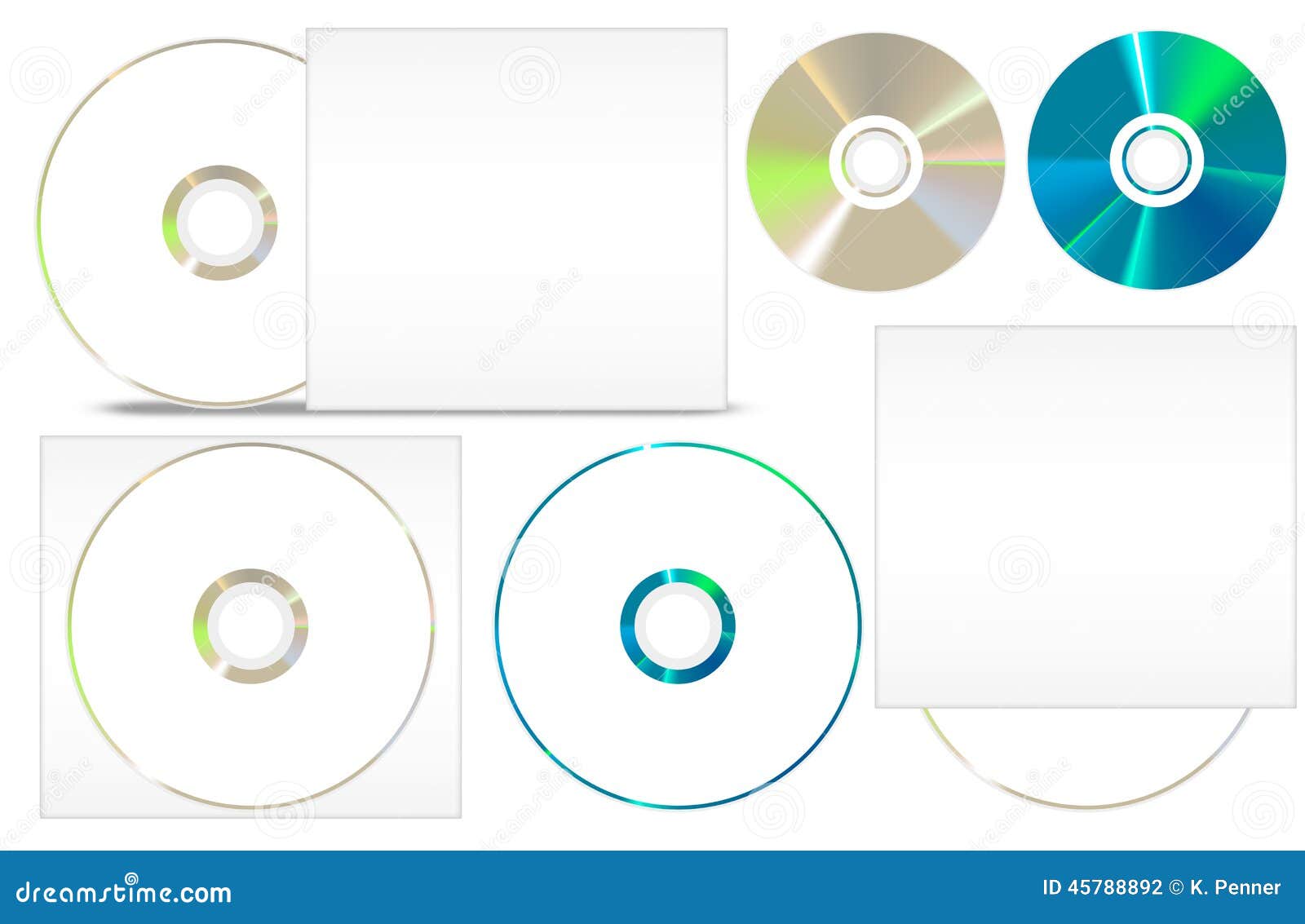CD - DVD paper set stock illustration. Illustration of media - 45788892