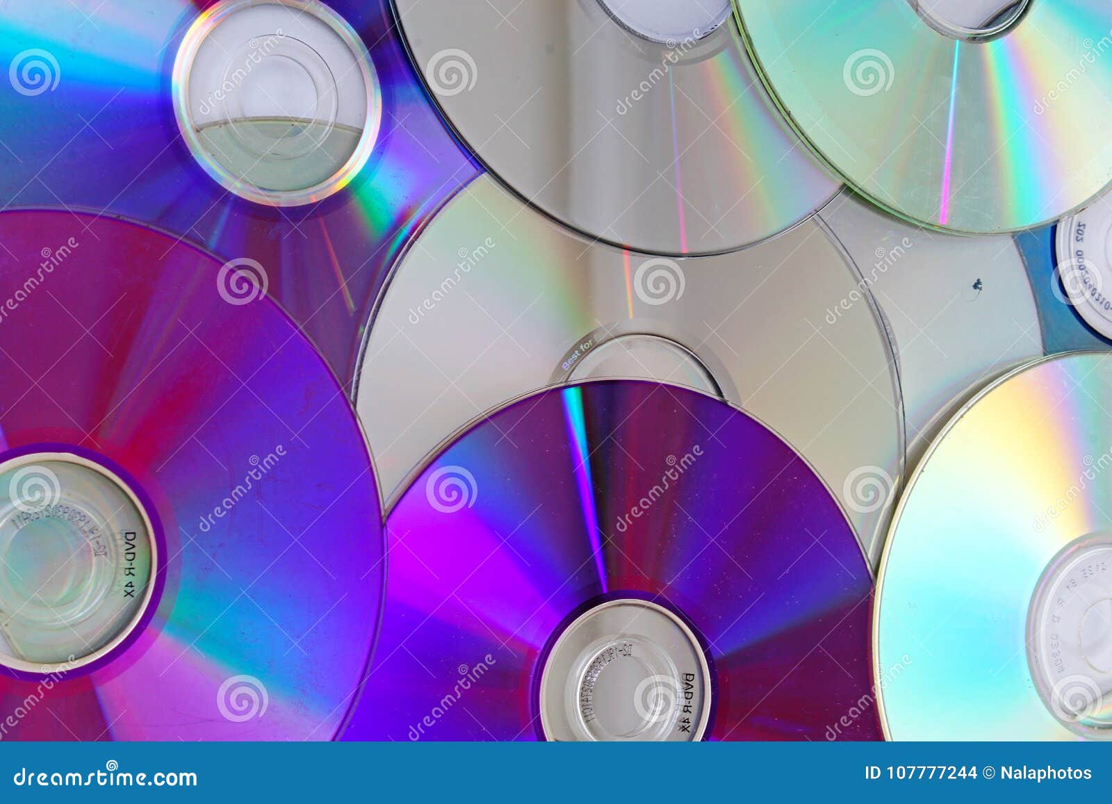 Cd,dvd Reflective Shiny Cd Dvds Background Texture Pattern. Stock Photo ...