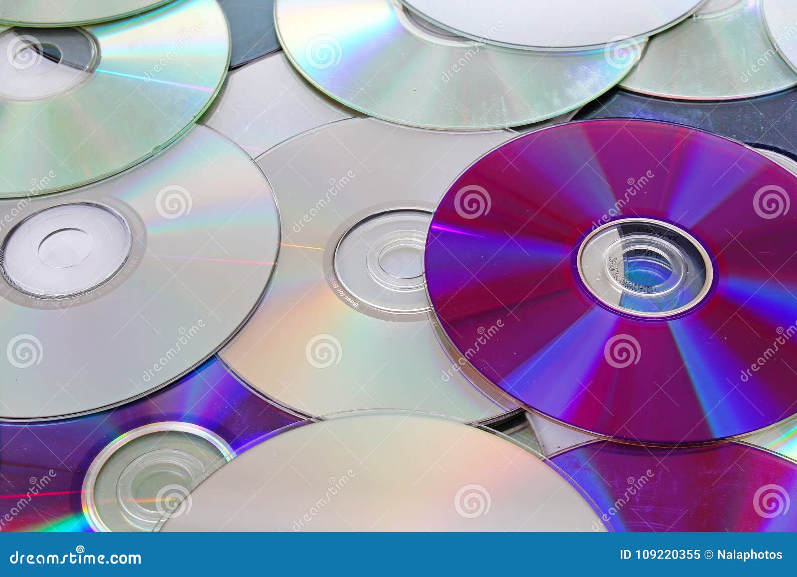 Cd, Dvd Reflective Shiny Cd Dvds Blue Ray Texture Pattern. Stock Image ...