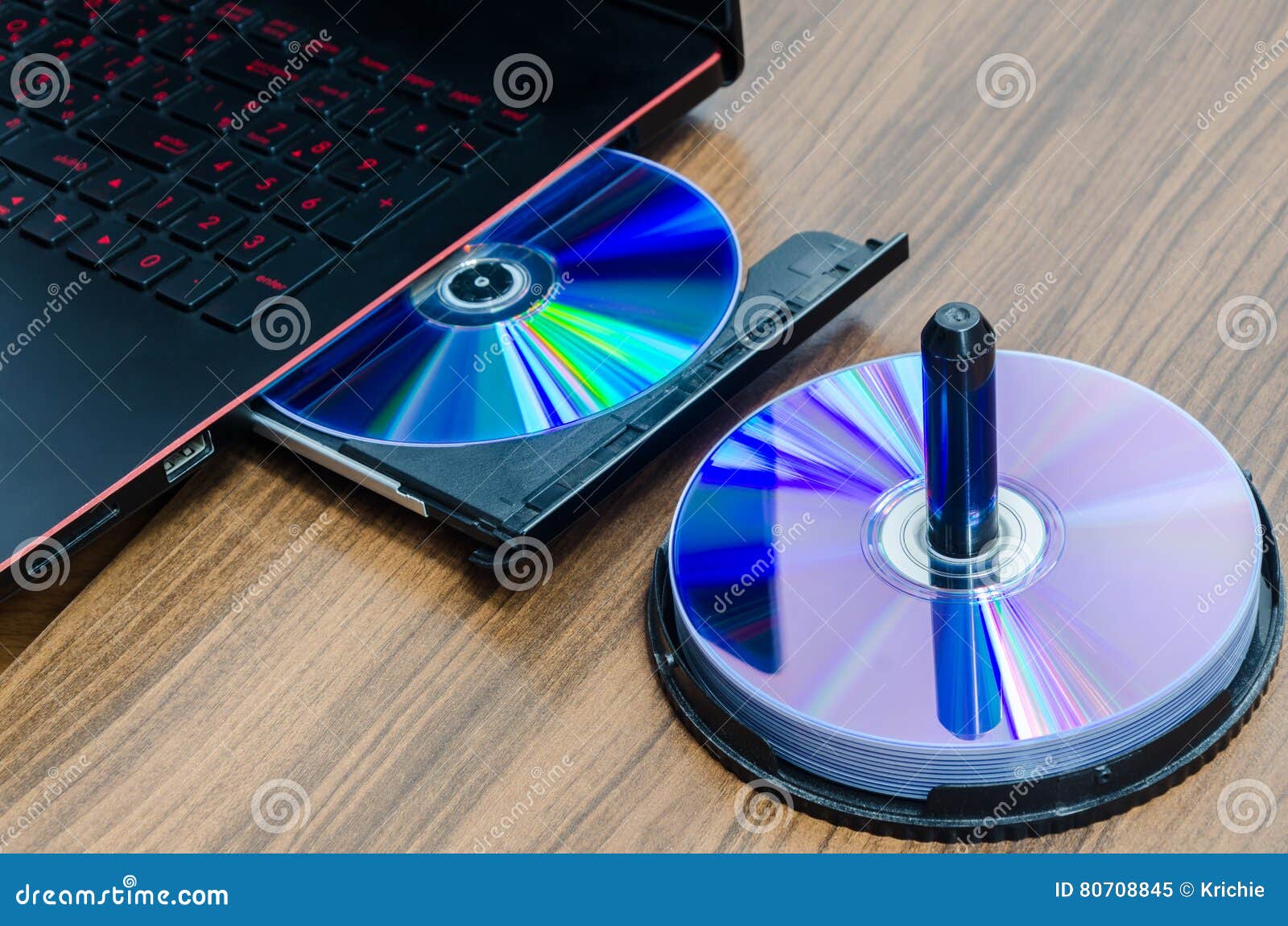 CD/DVD ROM in Laptop Computer Stock Image - Image of compact, digital ...