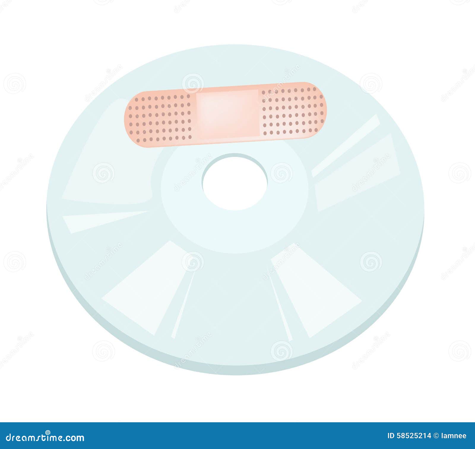 CD or DVD with a Software Patch Stock Vector - Illustration of infect ...