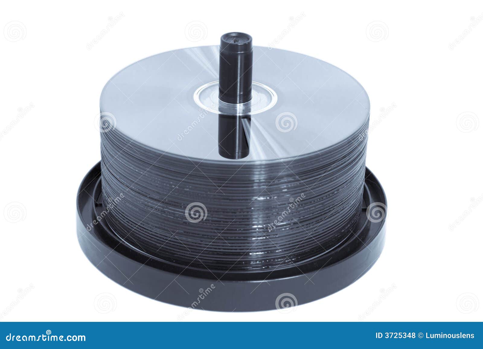 CD/DVD Spindle - Blue Toned Stock Photo - Image of memory, blue: 3725348