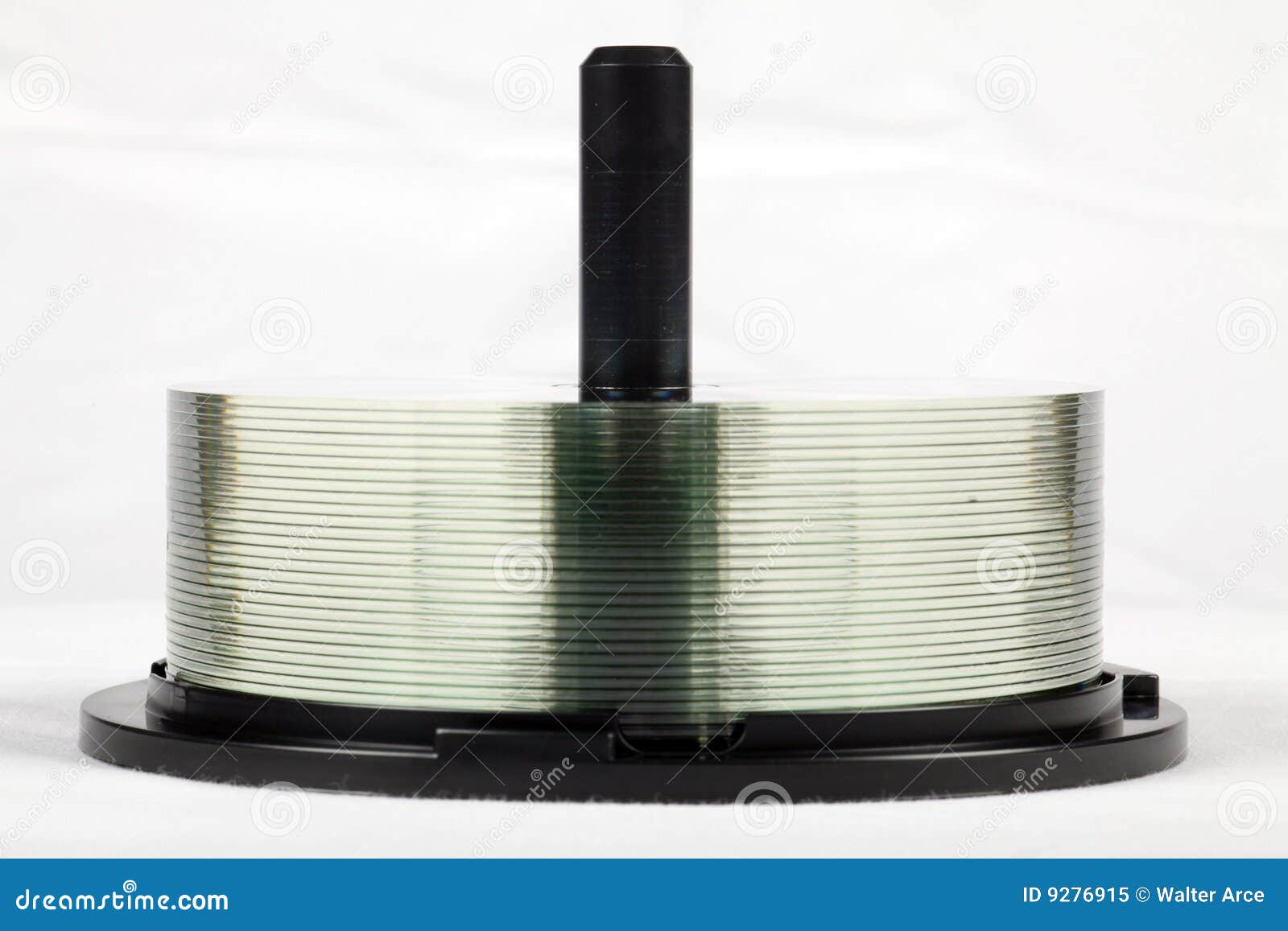 CD/DVD Spool stock image. Image of technology, stack, white - 9276915
