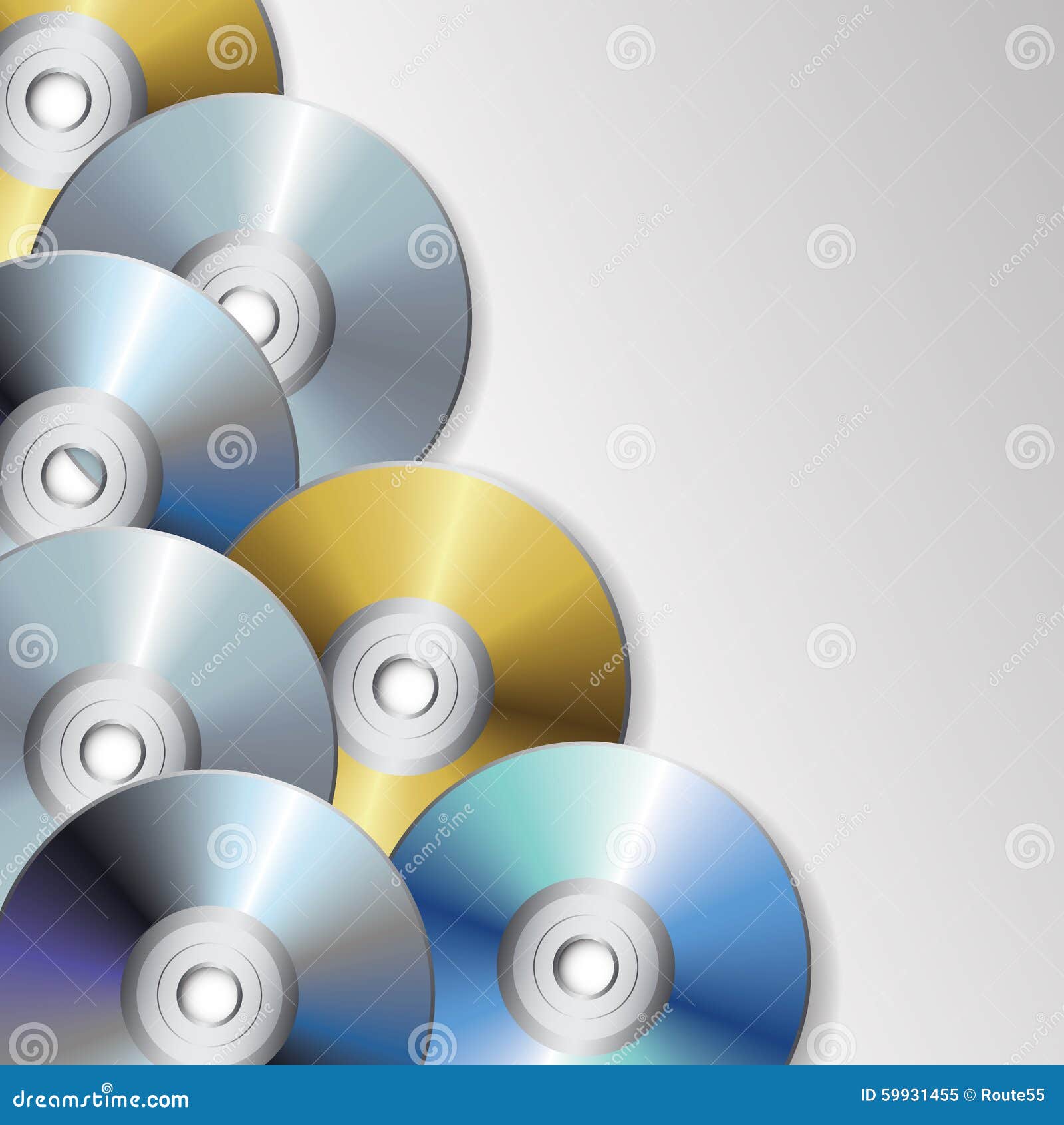 CD and DVD stock vector. Illustration of circle, blank - 59931455