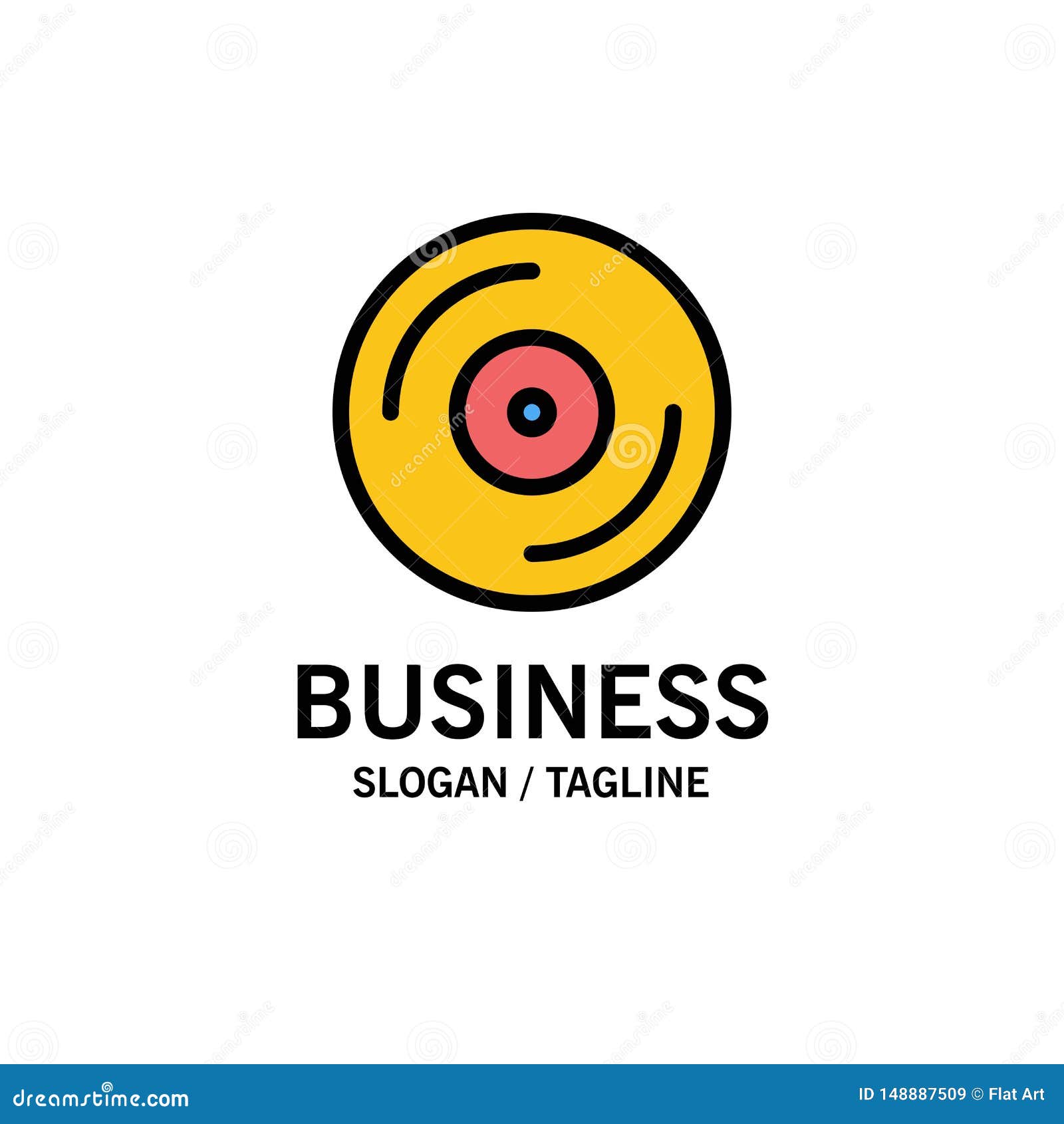 Cd, Dvd, Studio Business Logo Template. Flat Color Stock Vector ...