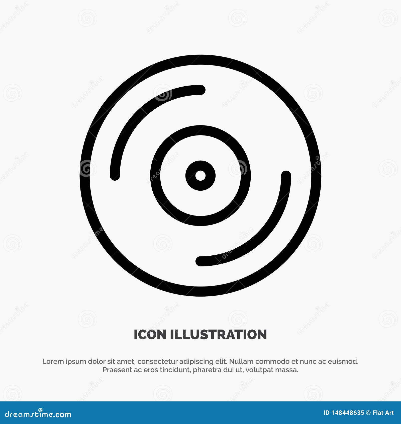 Cd, Dvd, Studio Line Icon Vector Stock Vector - Illustration of ...
