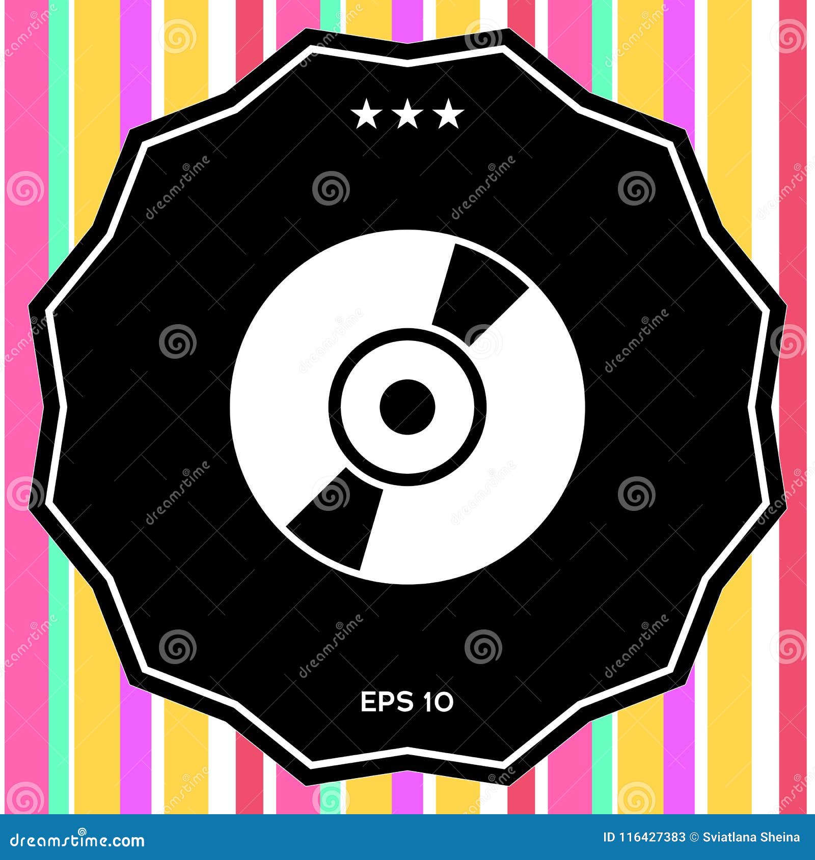 CD, DVD symbol icon stock vector. Illustration of object - 116427383