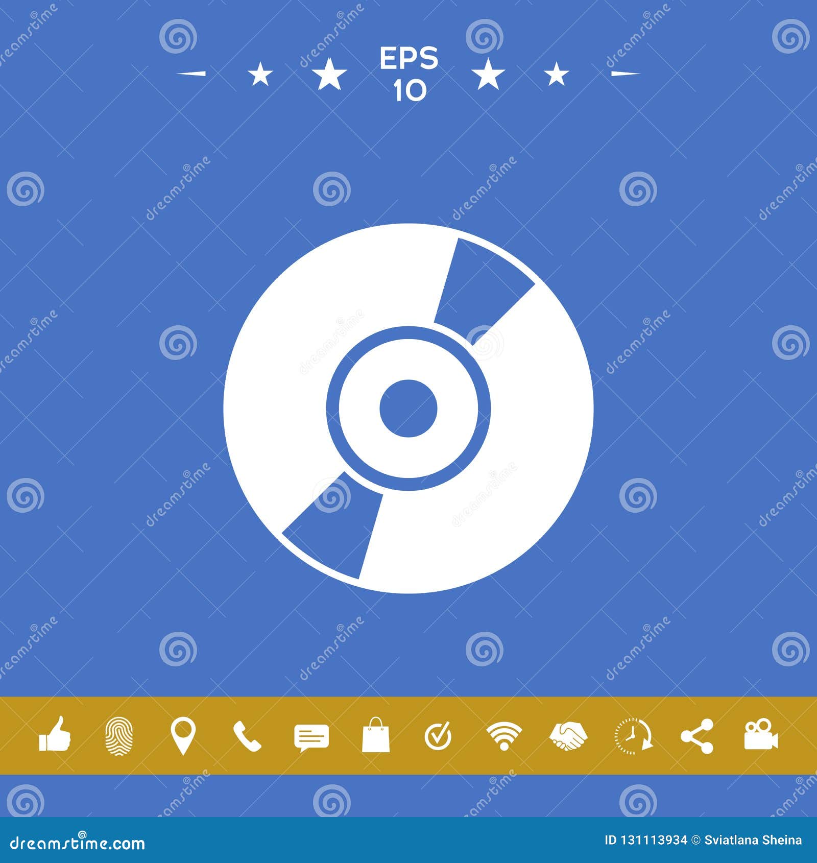 CD, DVD symbol icon stock vector. Illustration of information - 131113934
