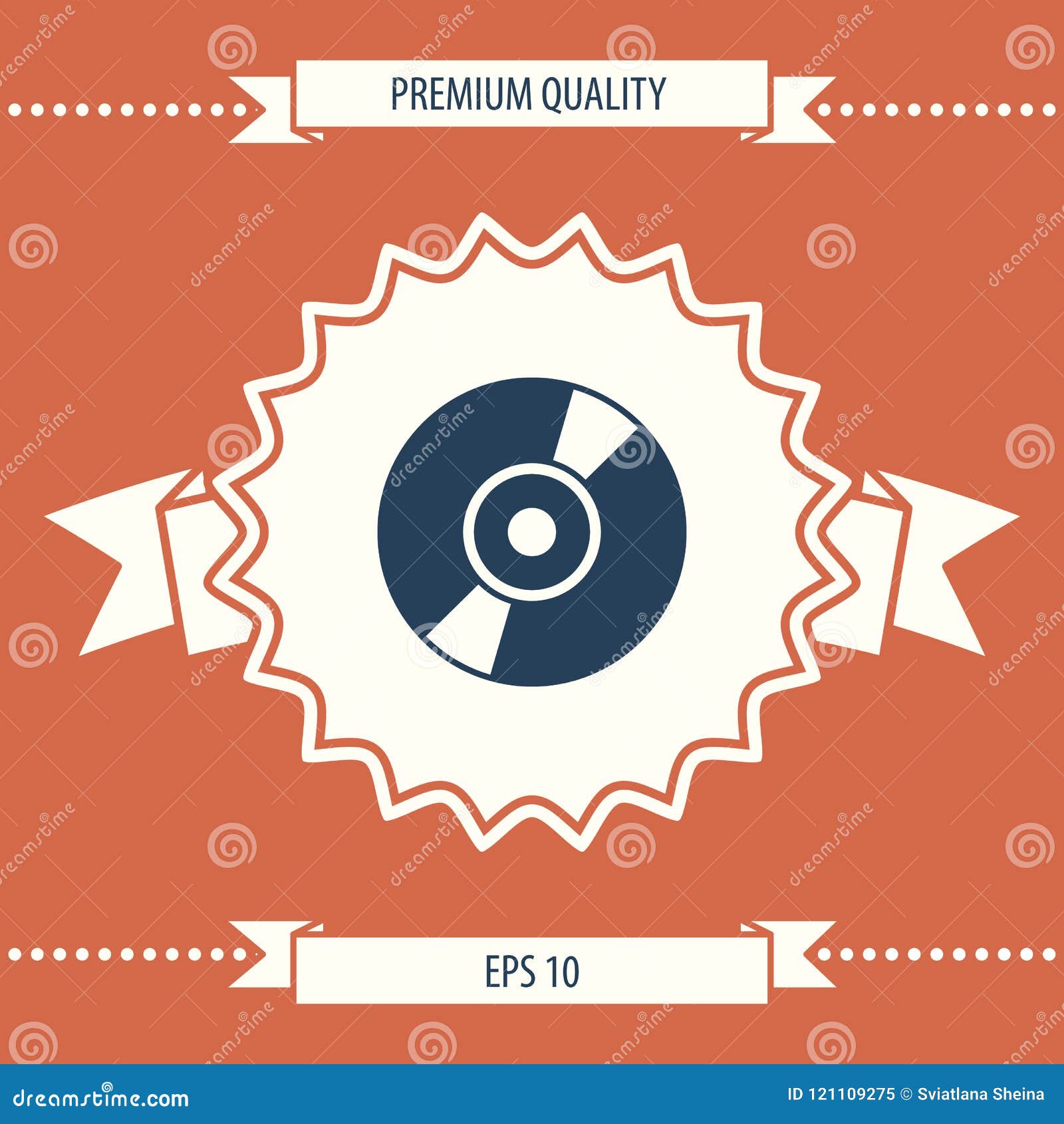 CD, DVD symbol icon stock vector. Illustration of music - 121109275